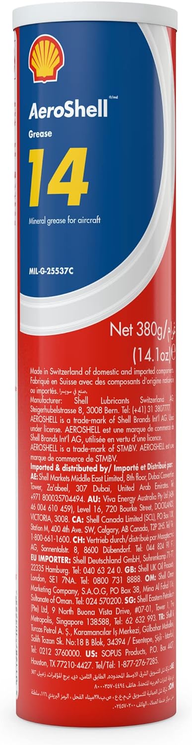 Amazon.com: AeroShell 14 Helicopter Multi-Purpose Grease - 14.1 Oz Tube ...