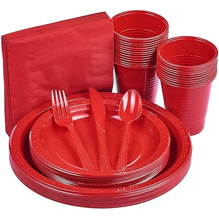 Amazon.com: Solo Cup Solo Squared Plastic Plates 9" Red : Health ...