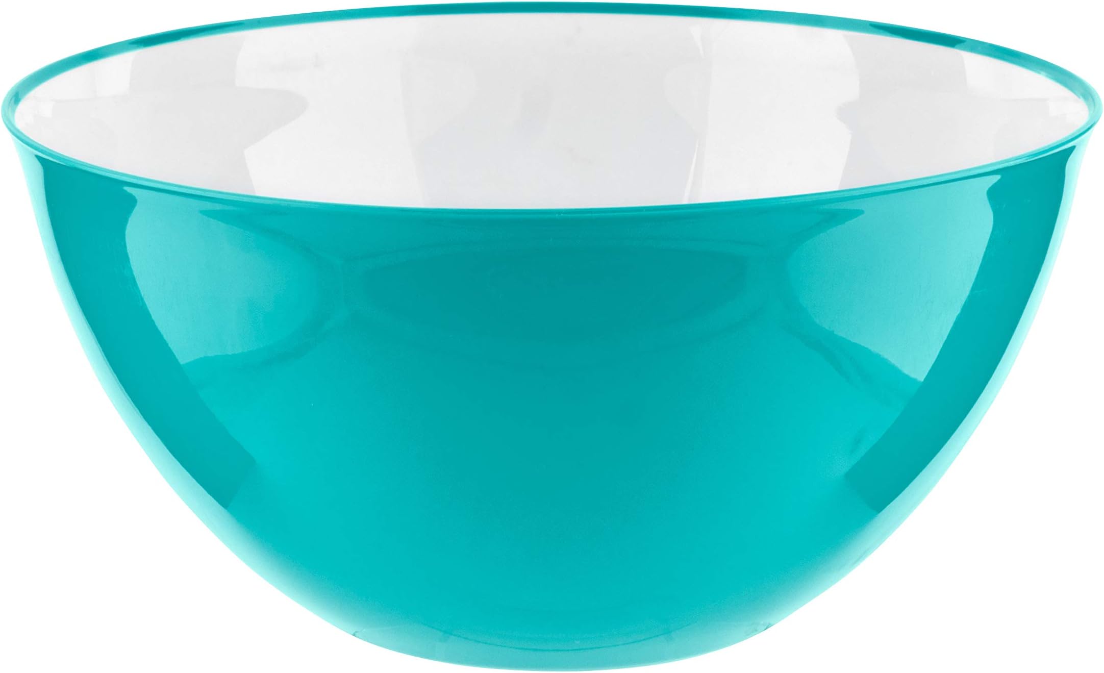 Large Duo Plastic Salad Serving Mixing Bowl 25cm Blue Orange Green Pink ...
