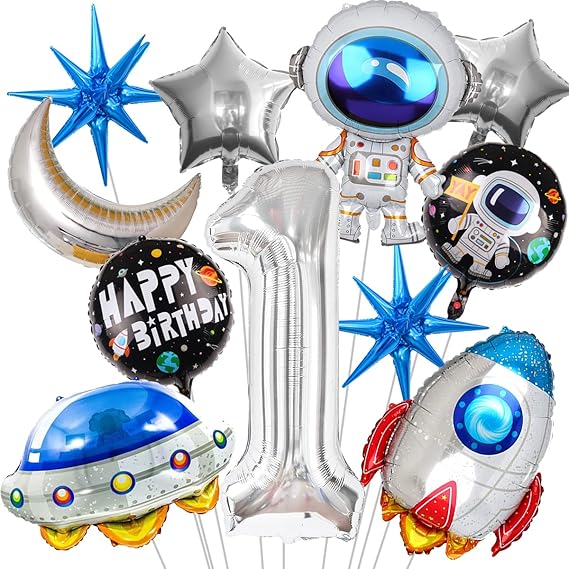 Amazon.com: 11Pcs Space Astronaut Birthday Party Balloons, Foil ...
