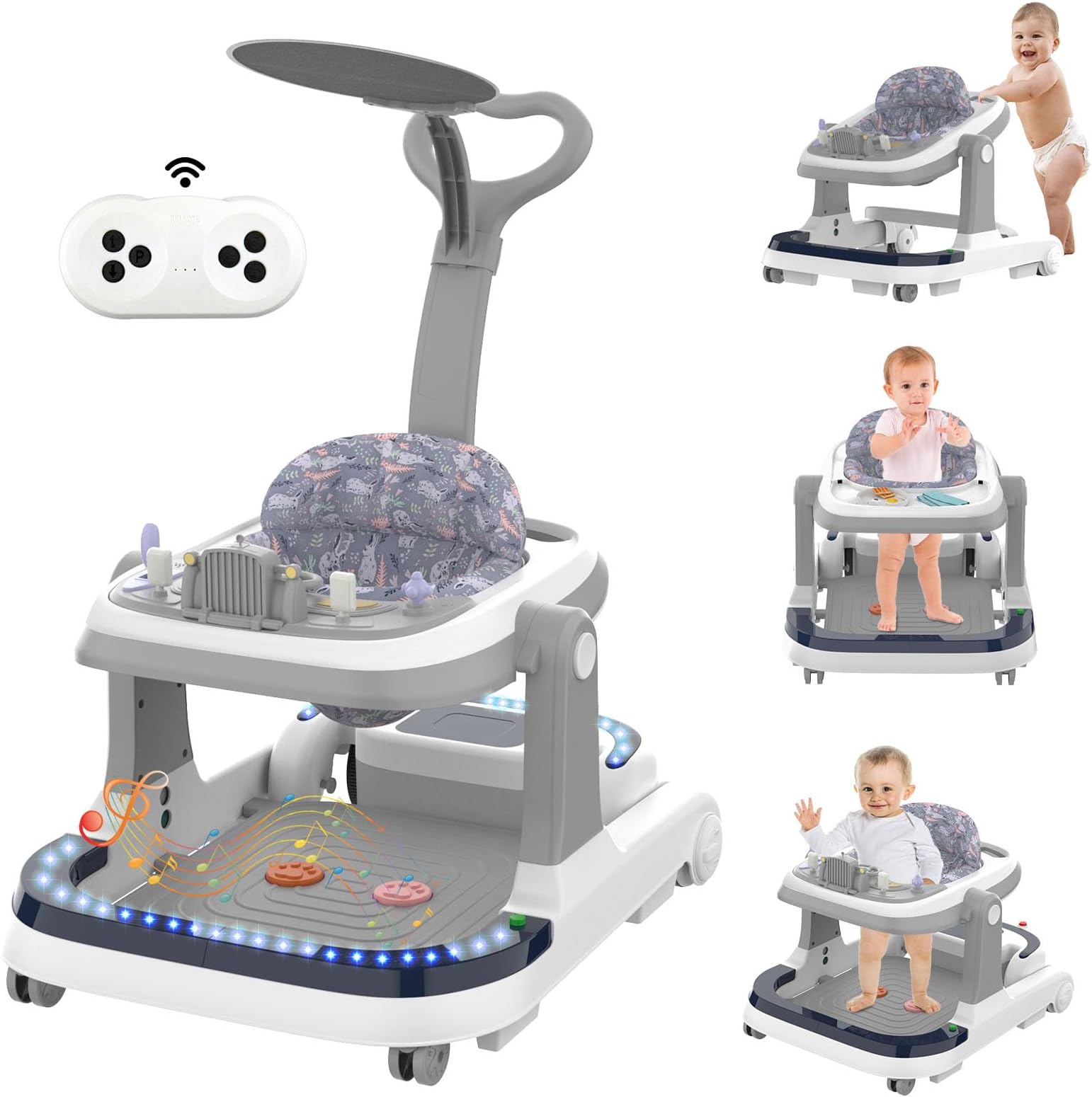 Amazon.com: Jetale Baby Walker, 6 and 1 Baby Walker with Wheels & LED ...