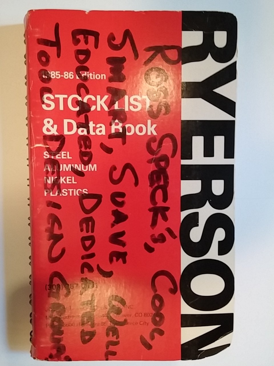 Stock List & Data Book Ryerson 1985-86 Edition: Ryerson: Amazon.com: Books