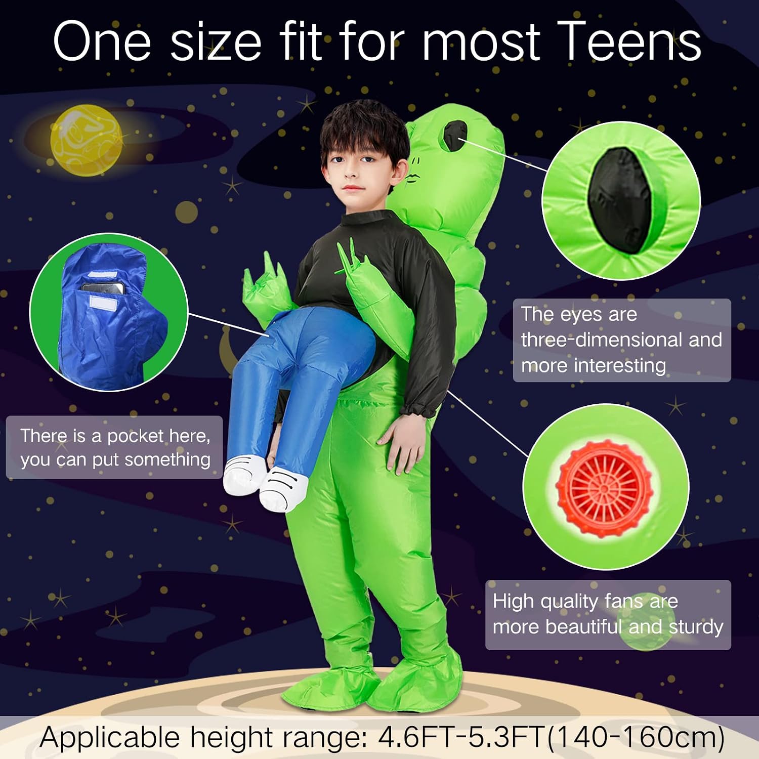 Buy ZIZWO Inflatable Costumes Alien for Kids/Teens, Inflatable Alien ...