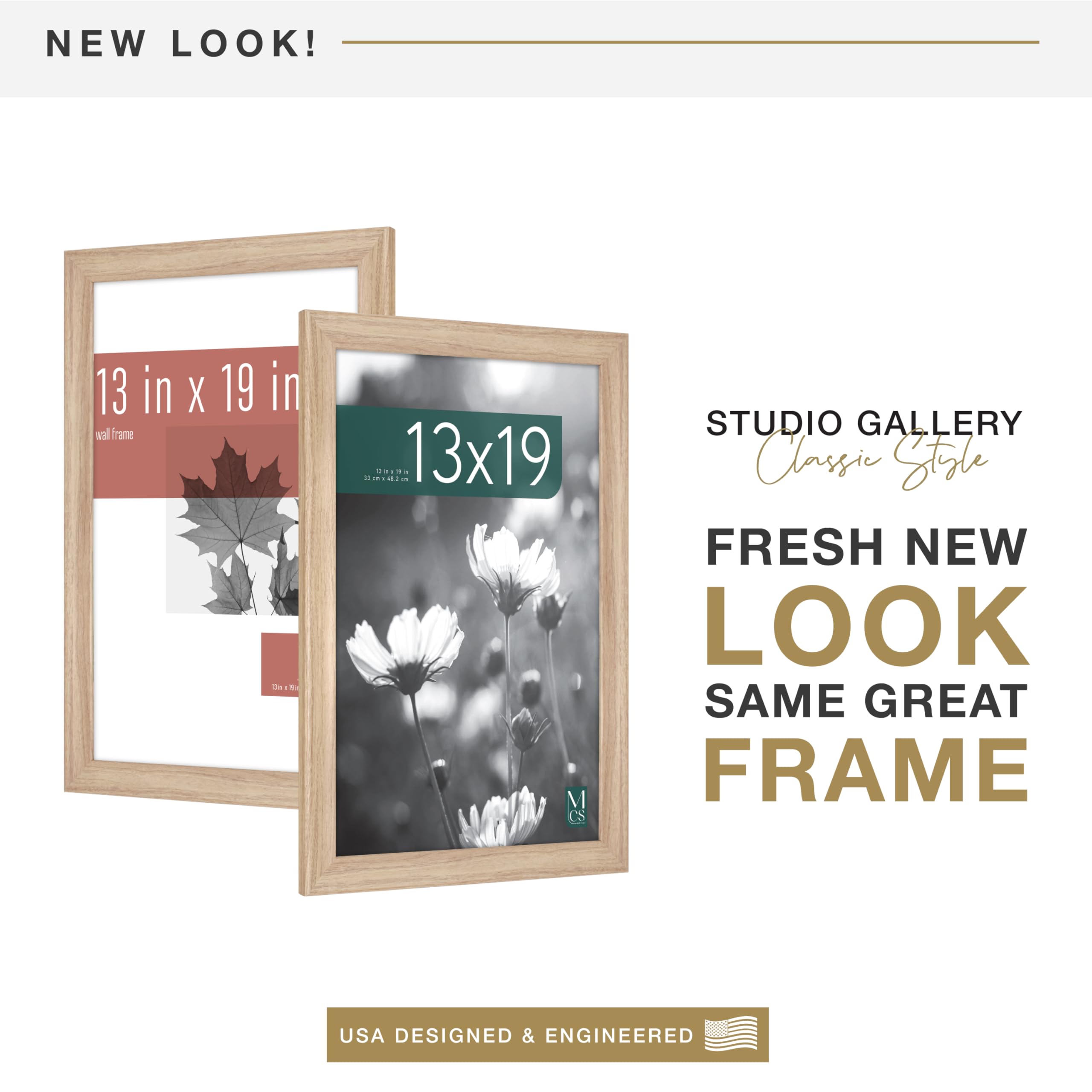 Snapklik.com : MCS Studio Gallery Classic 13x19 Picture Frame Natural ...