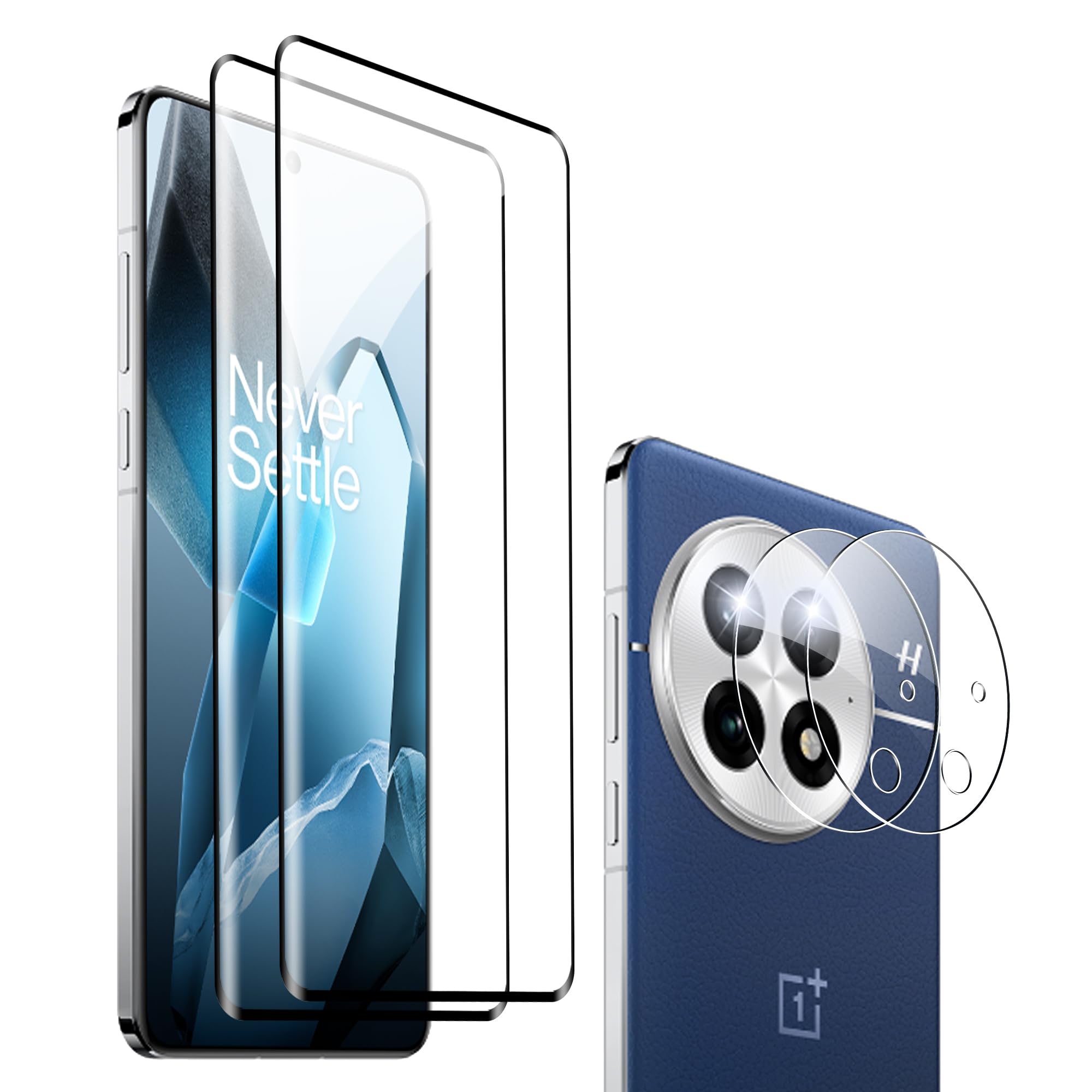 Amazon.com: Fhyeugfy for OnePlus 13 Screen Protector,[2+2 Pack] 3D Full ...