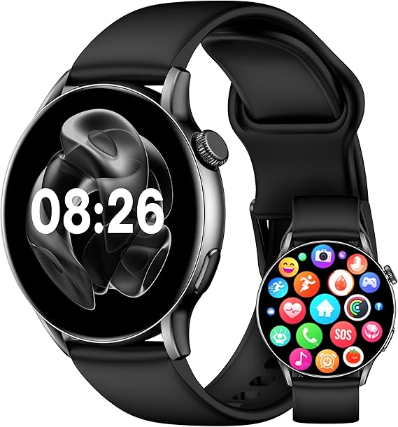 cardoO Smart Watch X Orbit, Round 1.6” AMOLED Display, Bluetooth ...