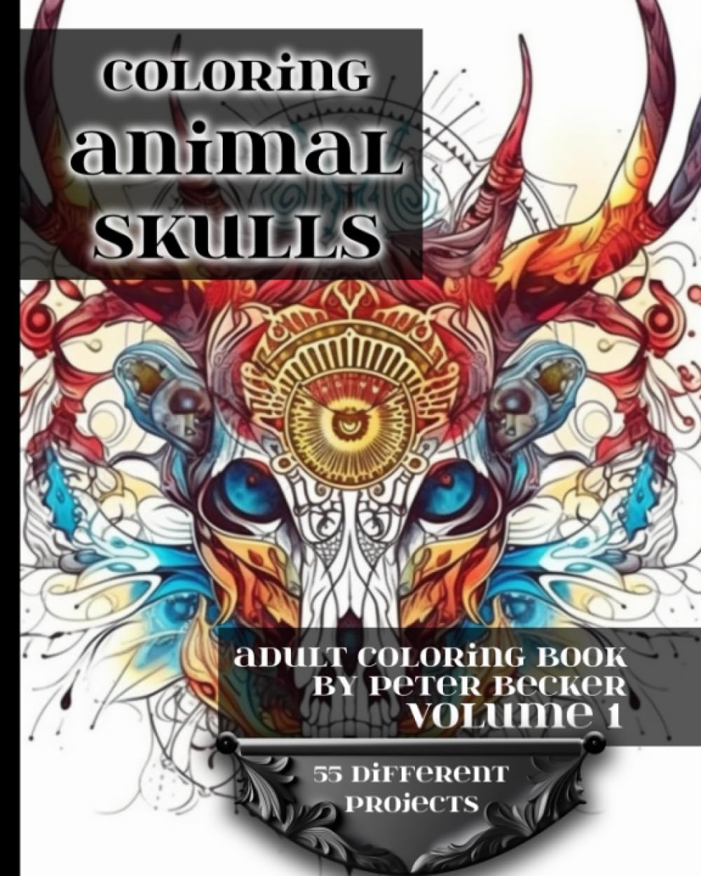 Amazon.com: Coloring Animal Skulls: Adult Coloring Book: Stress ...