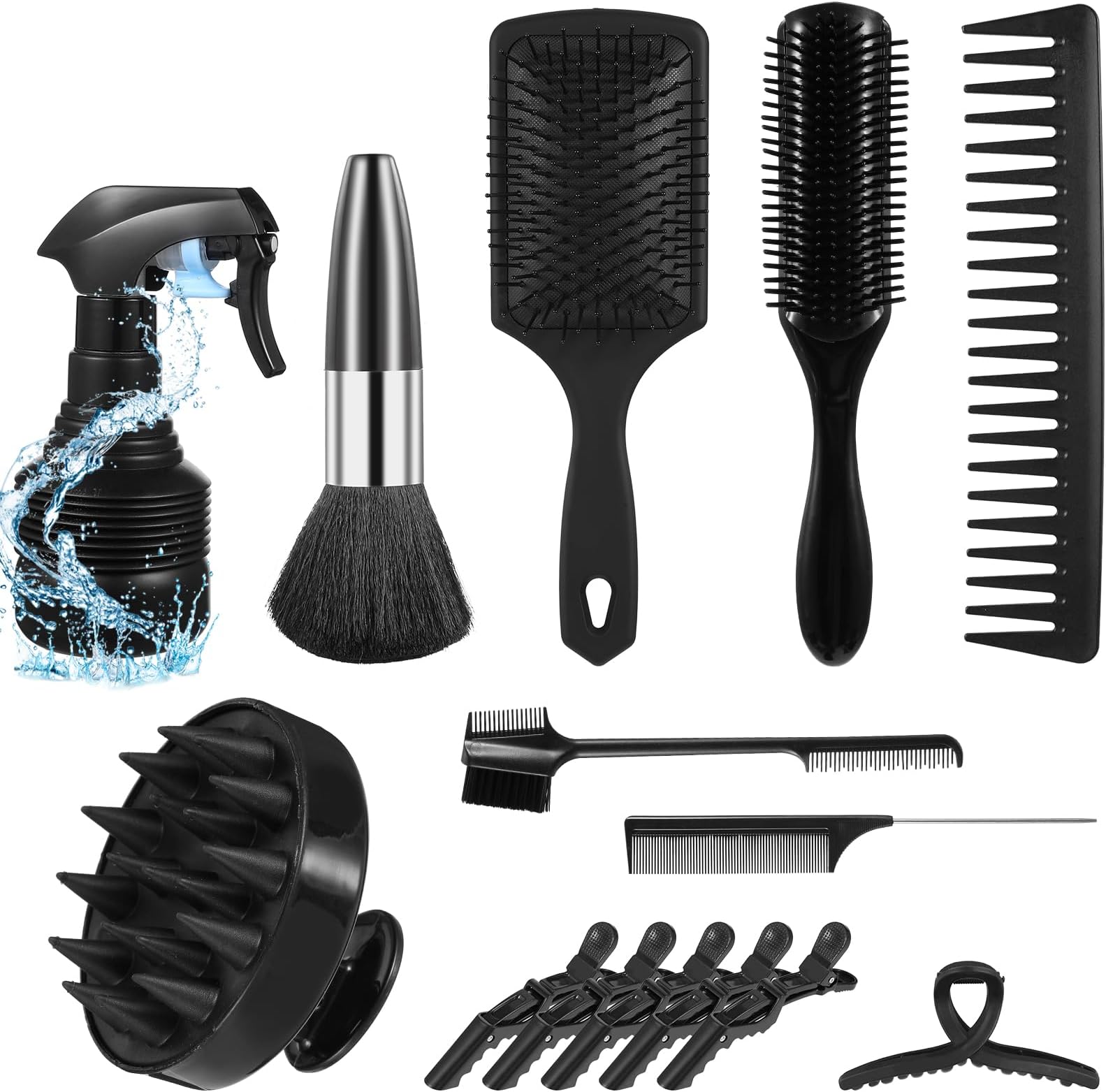 Amazon.com : BRUSHZOO Hair Brush Set, Hair Brushes for Women Men kid ...