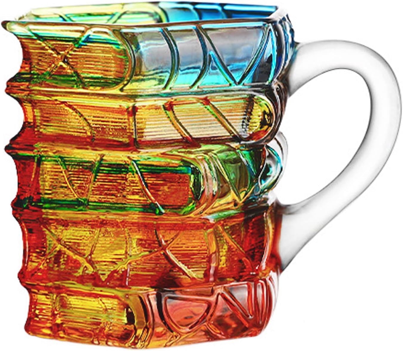 Amazon.com: Yamaler Painted Glass Book Mug, 3D Book Stacking Chapter ...