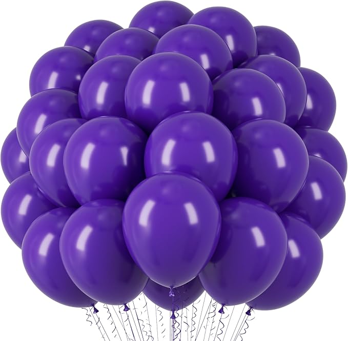 Amazon.com: Voircoloria Dark Purple Balloons, 66pack 12inch Deep Purple ...