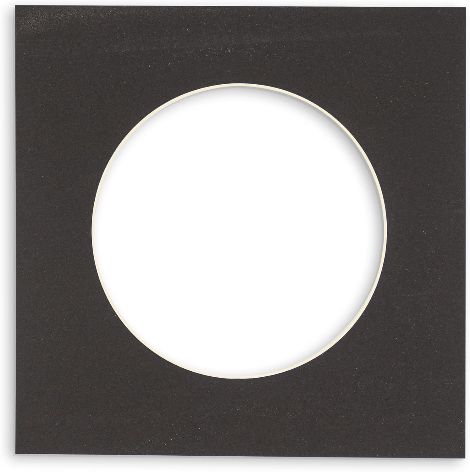 Amazon.com: 10x10 Mat Bevel Cut for 6x6 Photos - Precut Black Circle ...