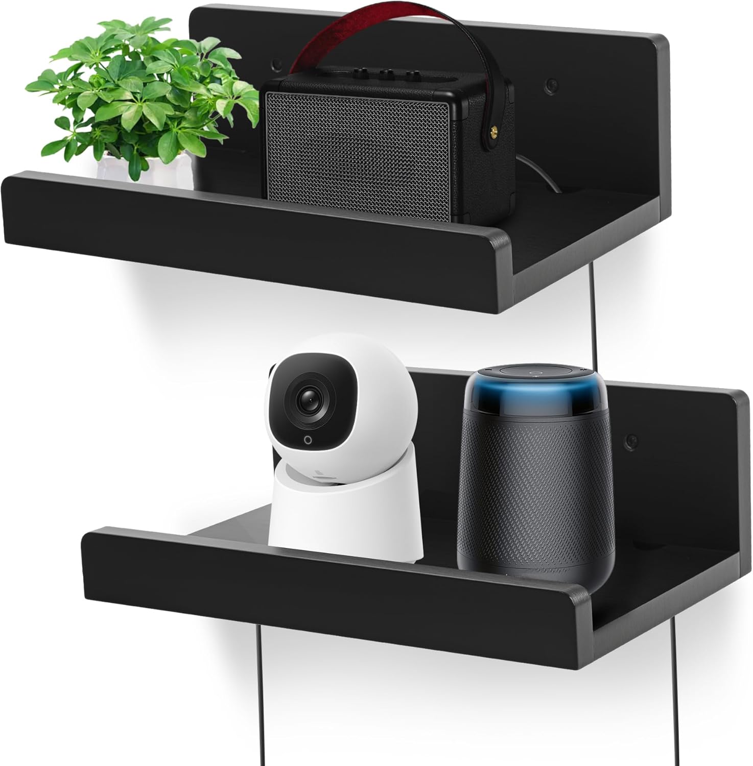 Amazon.com: FURAOMEILI Floating Wall Shelves Set of 2, 12-Inch Solid ...