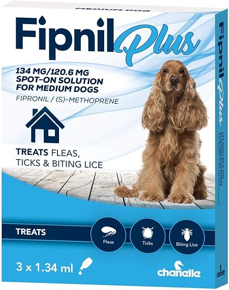 Fipnil Plus Spot On Solution Flea Drops, Tick & Lice Repellent (For ...