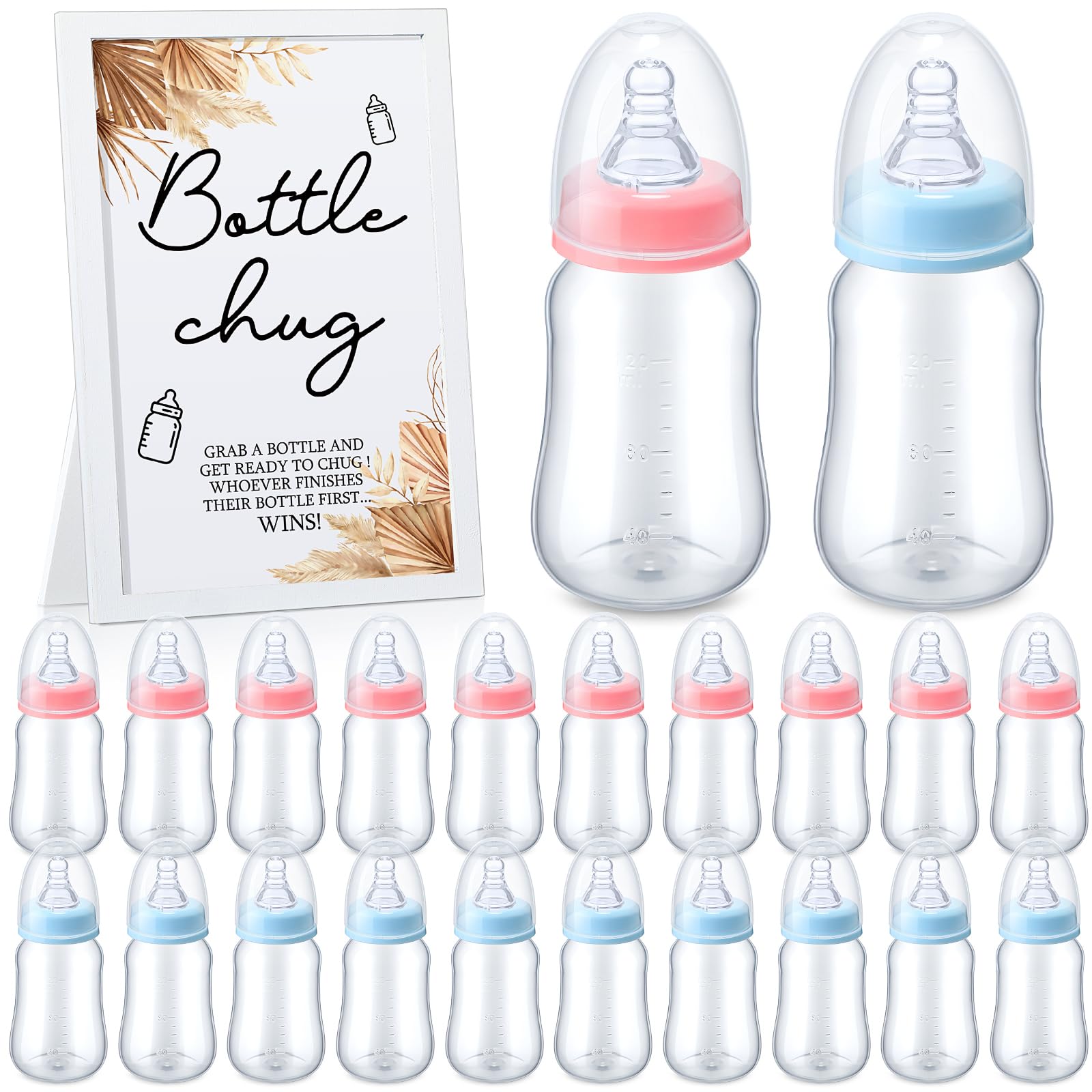 Amazon.com: Roowest Bottle Chug Baby Shower Game Including Boho Theme ...