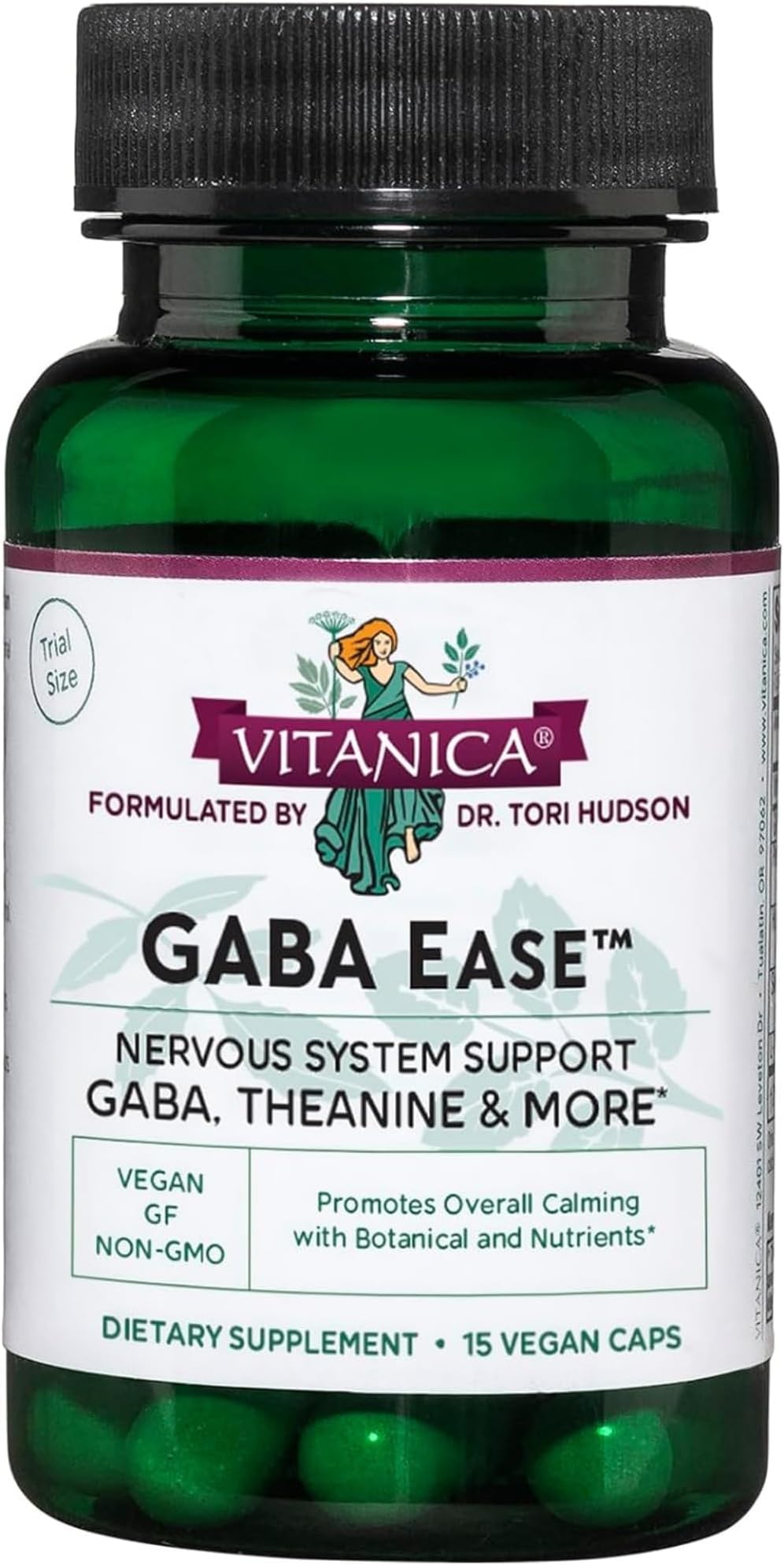 Amazon.com: Vitanica GABA Ease - GABA & L-Theanine Supplement for Calm & Relaxation Support ...