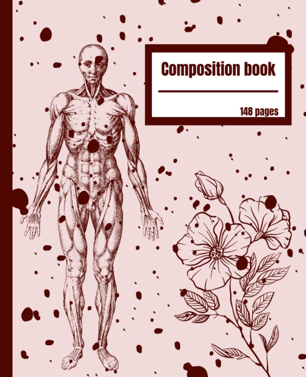 Amazon.com: Aesthetic anatomy and flowers composition book human ...