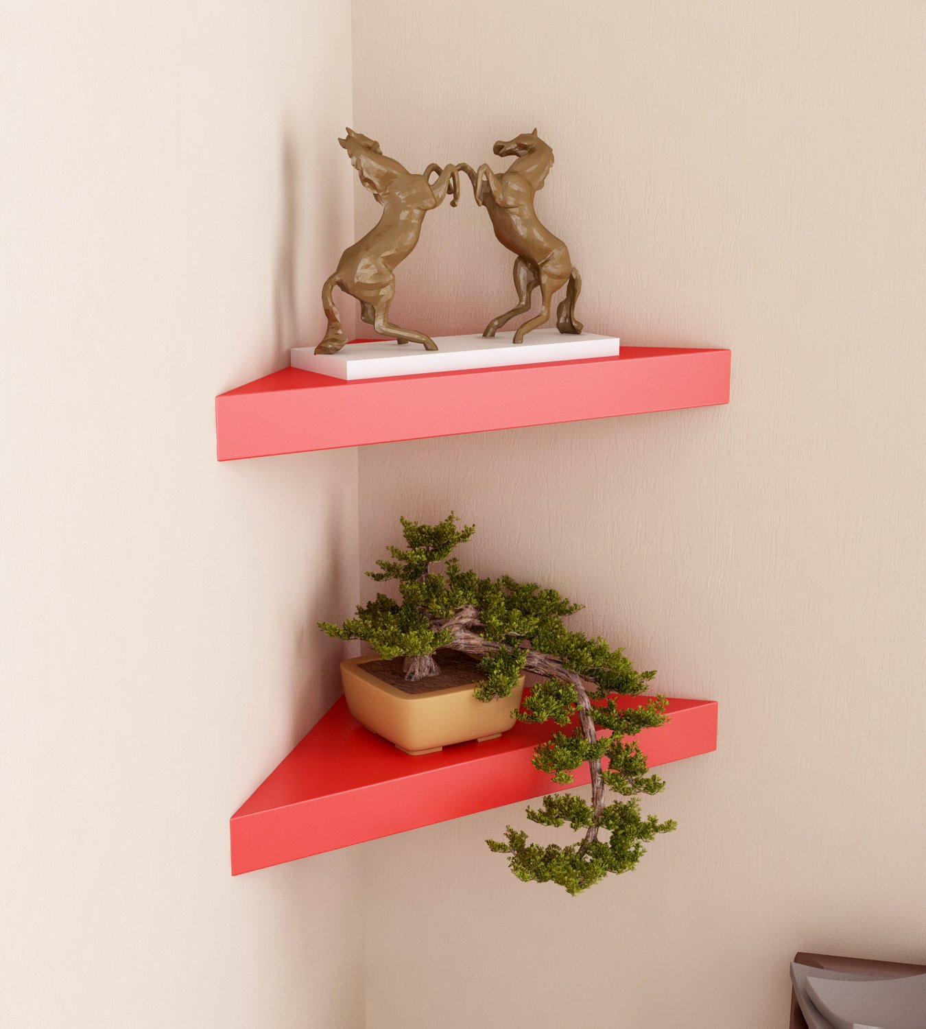 Home Sparkle Corner Wall Shelfs | Triangular Shaped Corner Wall Shelves ...