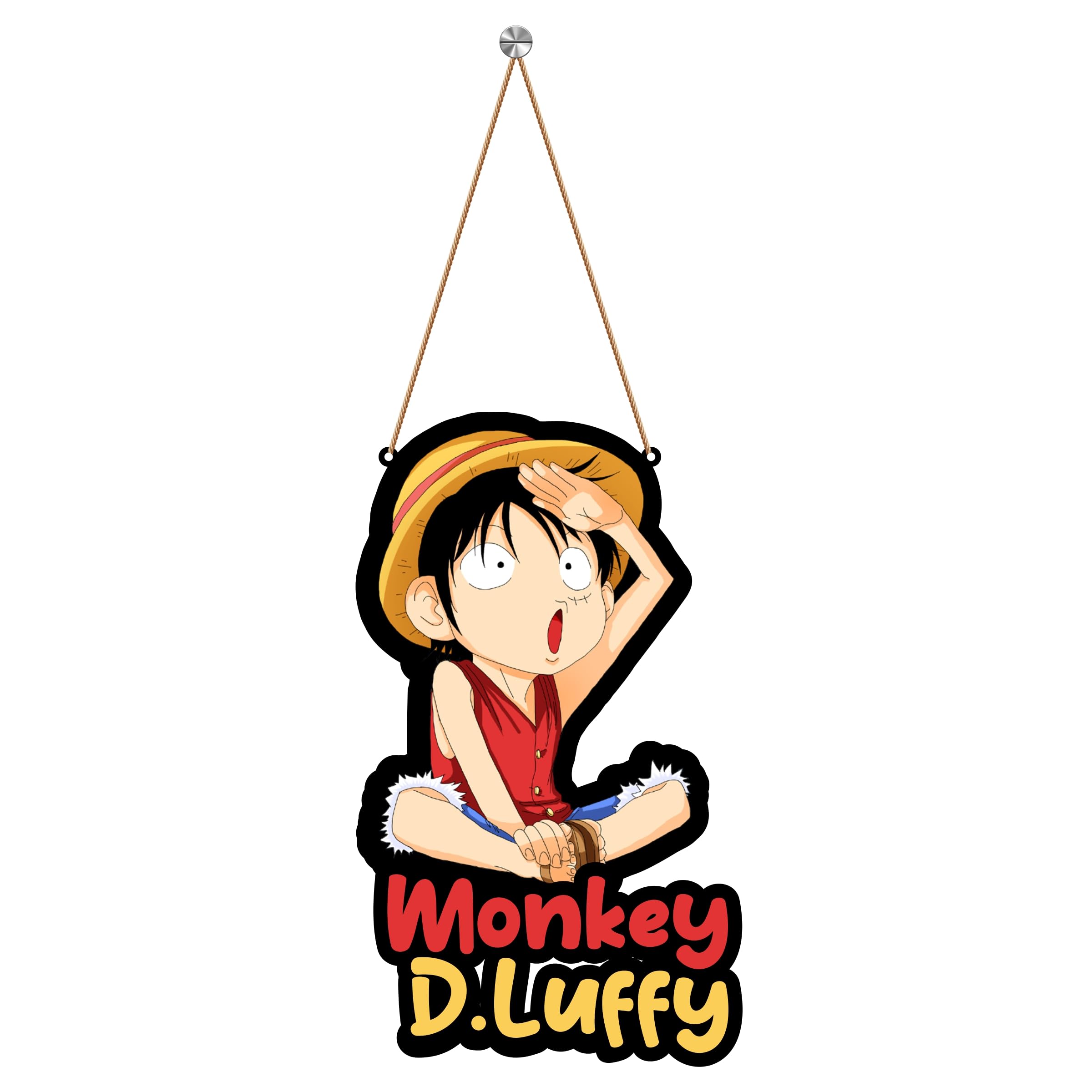 Monkey D. Luffy Anime/Cartoon Wooden Wall Hanging | Wall and Home Decor ...