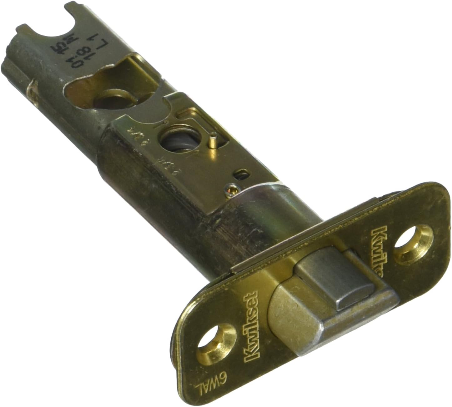 Kwikset 82247-3 Adjustable Radius Deadlatch Bright Brass Finish ...