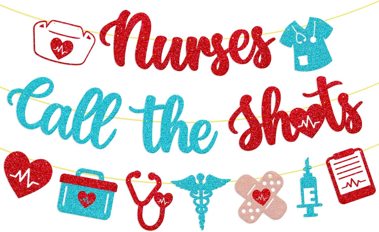 Amazon.com: Nurses Call the Shots Banner Nurse Graduation Party ...