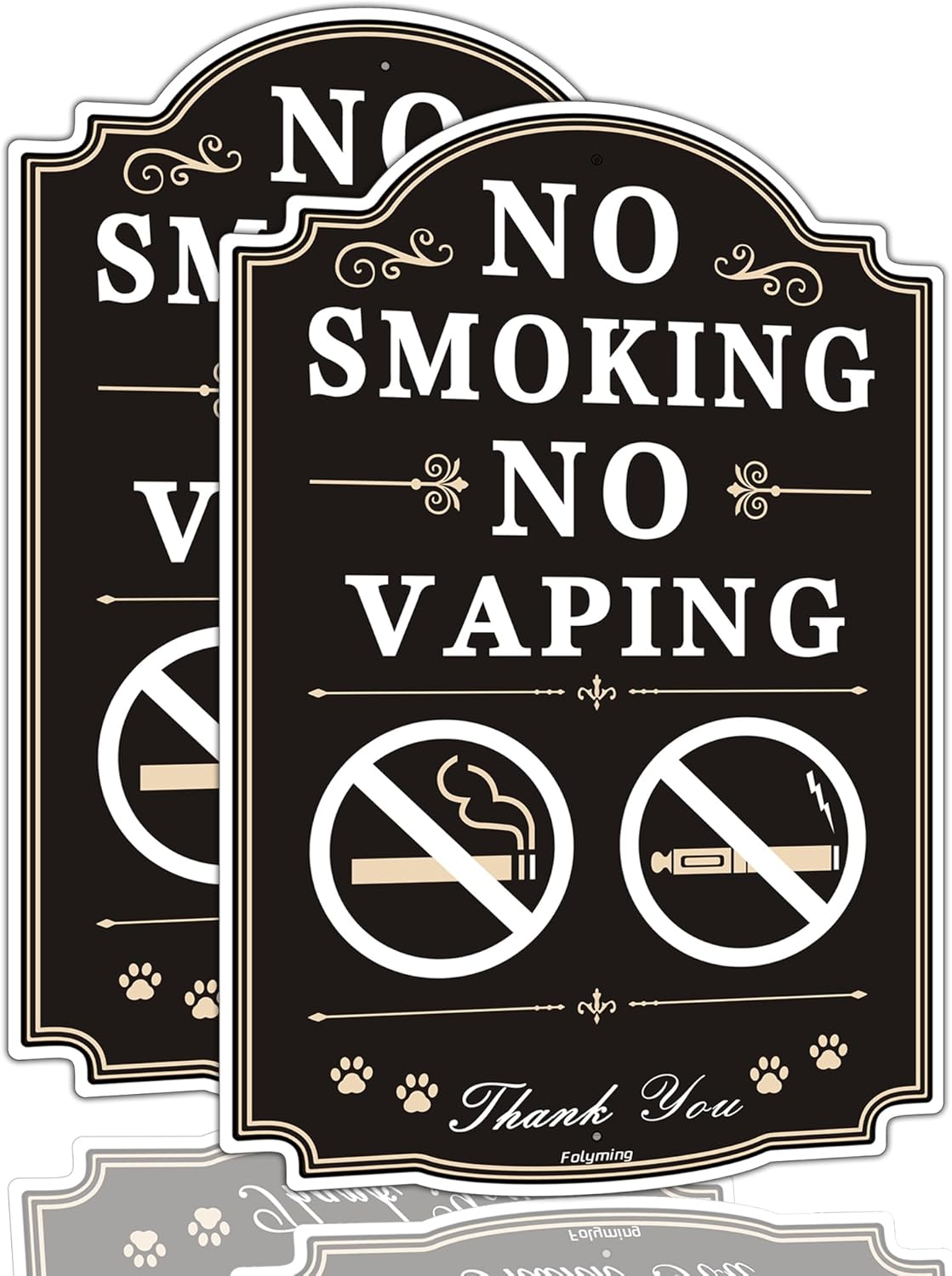 Amazon.com: No Smoking No Vaping Signs 12 x 8 Inches No Smoking Signs ...