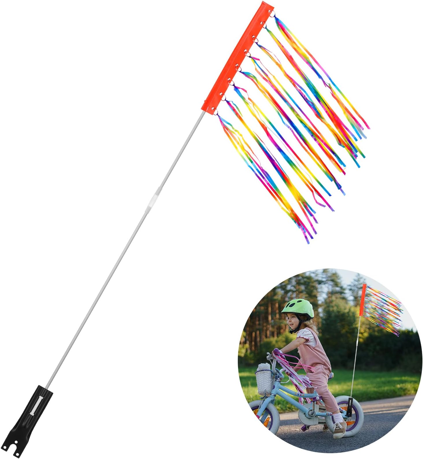 Amazon.com : HHRKGHEO Bicycle Safety Flag Pole, 6 Inch Bicycle Safety ...