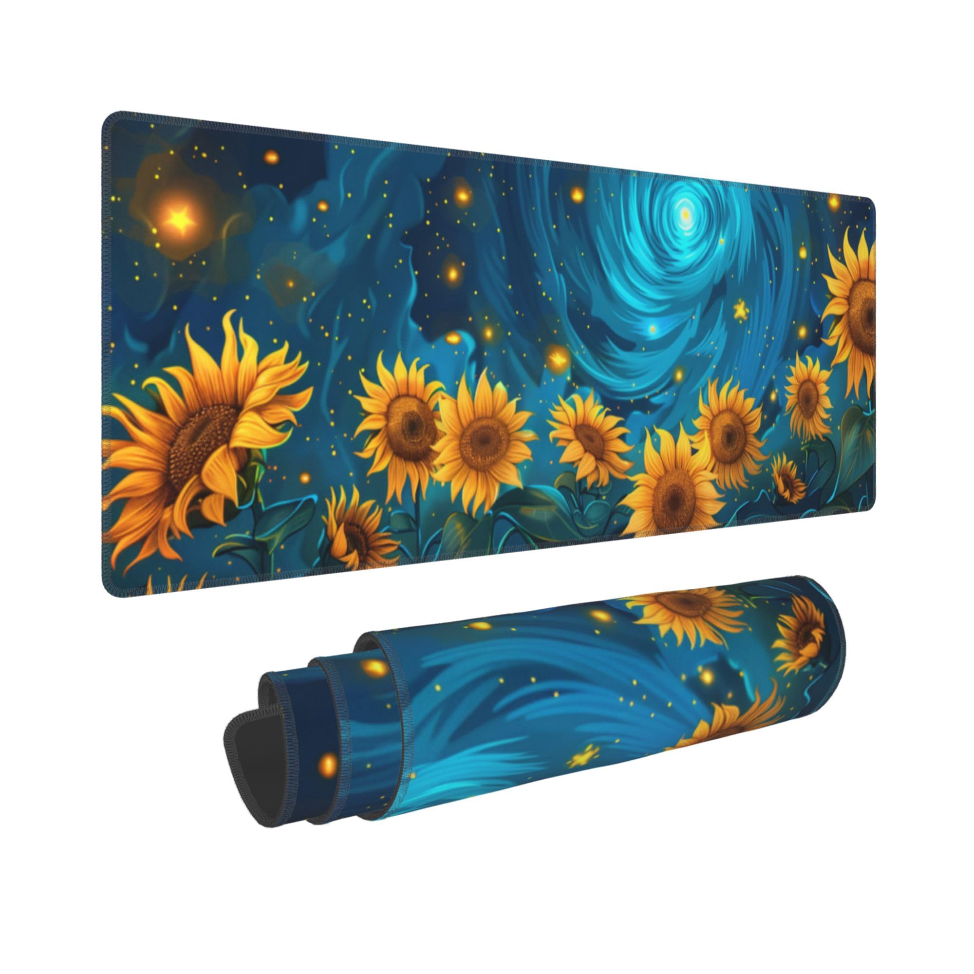 Amazon.com : Sunflower Mouse Pad for Desk Large Computer Game Desk Mat ...