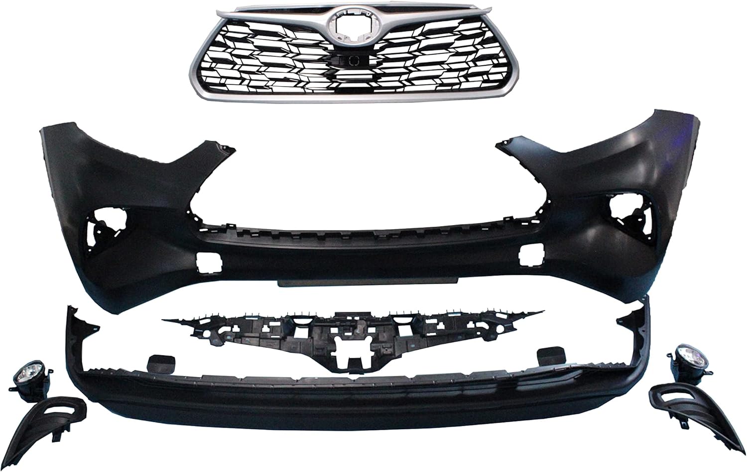 Amazon.com: For 2020 2021 2022 Toyota Highlander Front Bumper Assembly ...