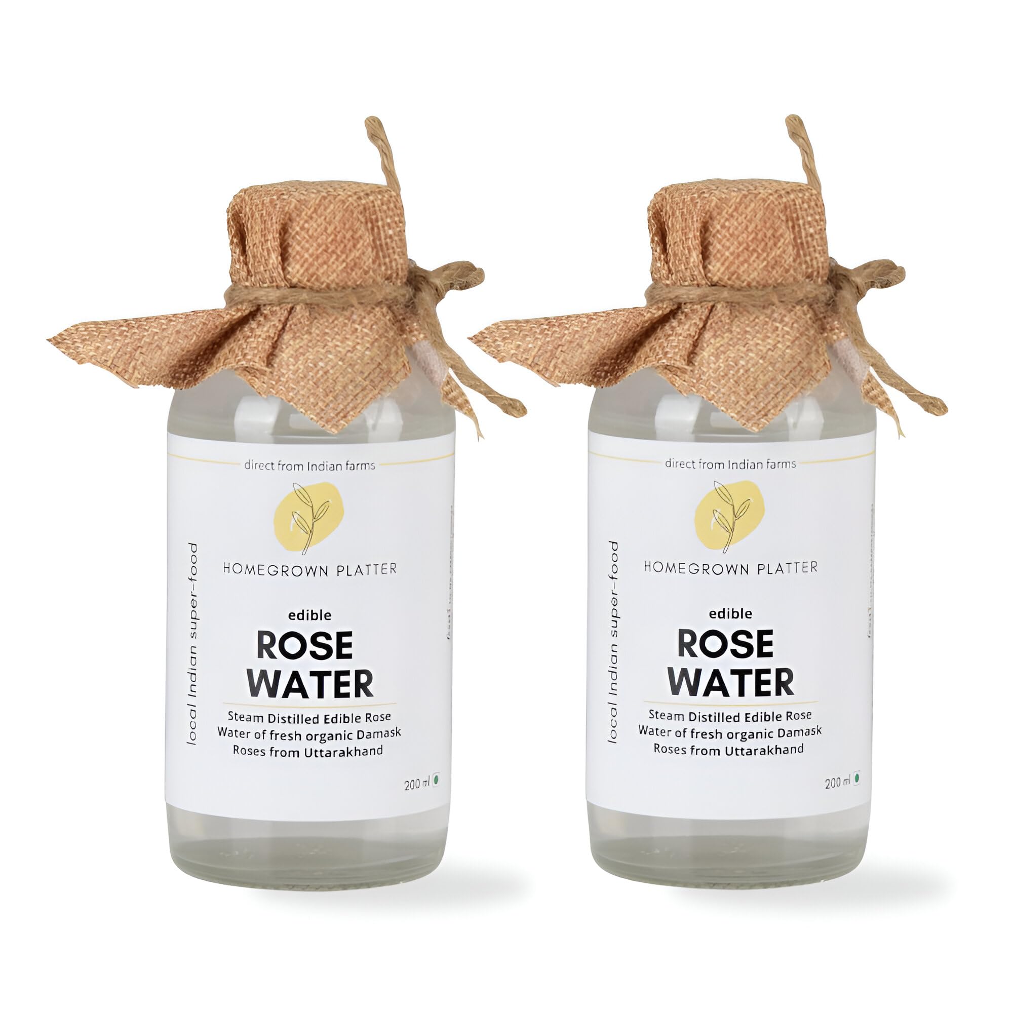 Homegrown Platter EDIBLE Rose Water, 200ml - Pack of 2 | Steam ...