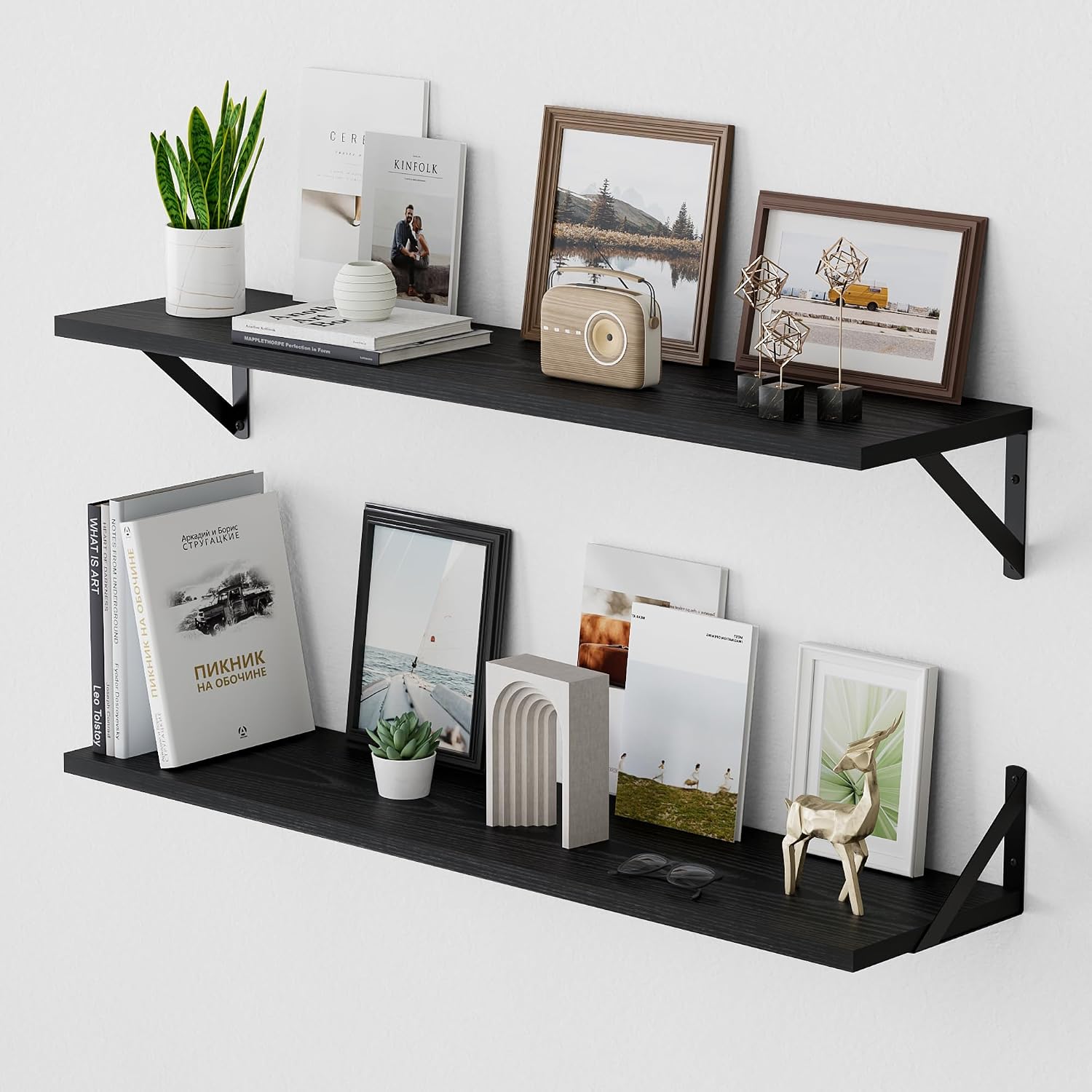 Amazon.com: Fun Memories Deep Floating Shelves for Wall, 36W x 8D Wall ...
