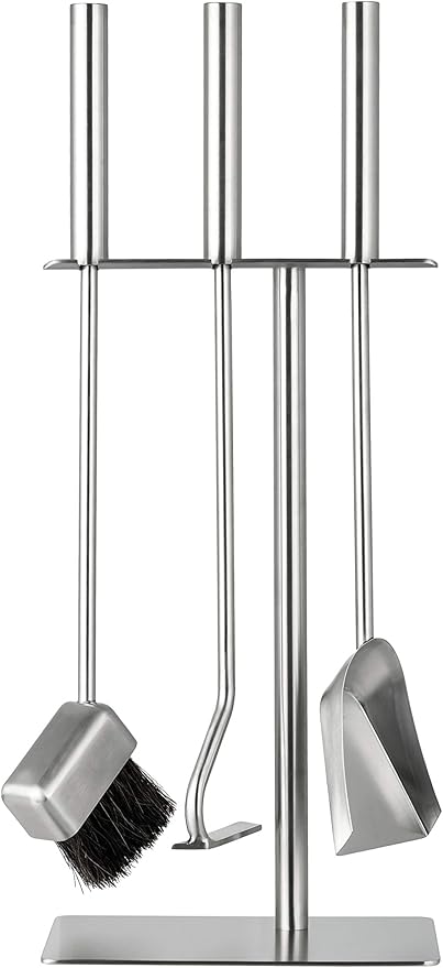 Amazon.com: HANSA Premium Fireplace Tools Set (3 Parts) SS Stainless ...