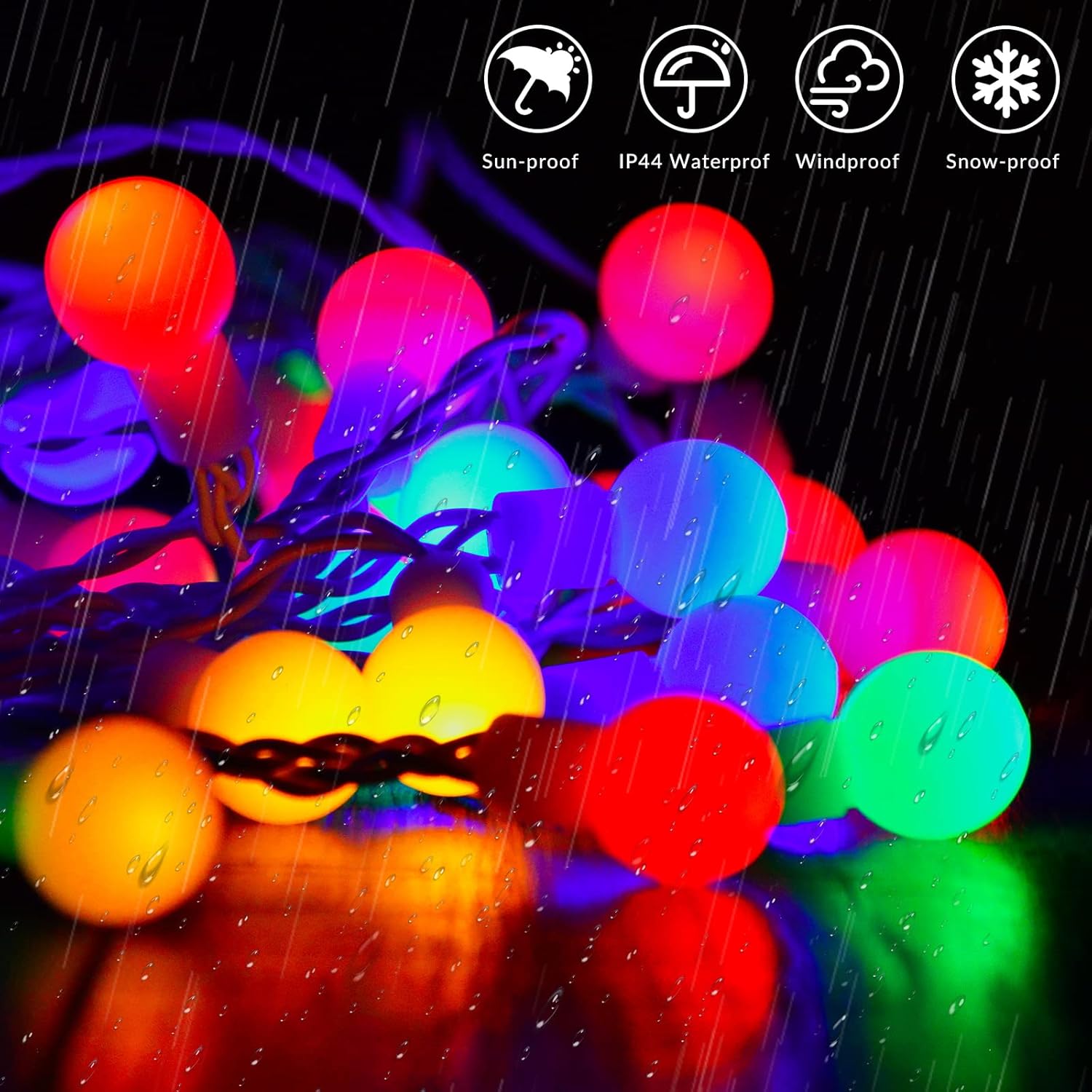 Buy koopower 40ft String Lights with 100 Led Globe, Timer, Remote ...