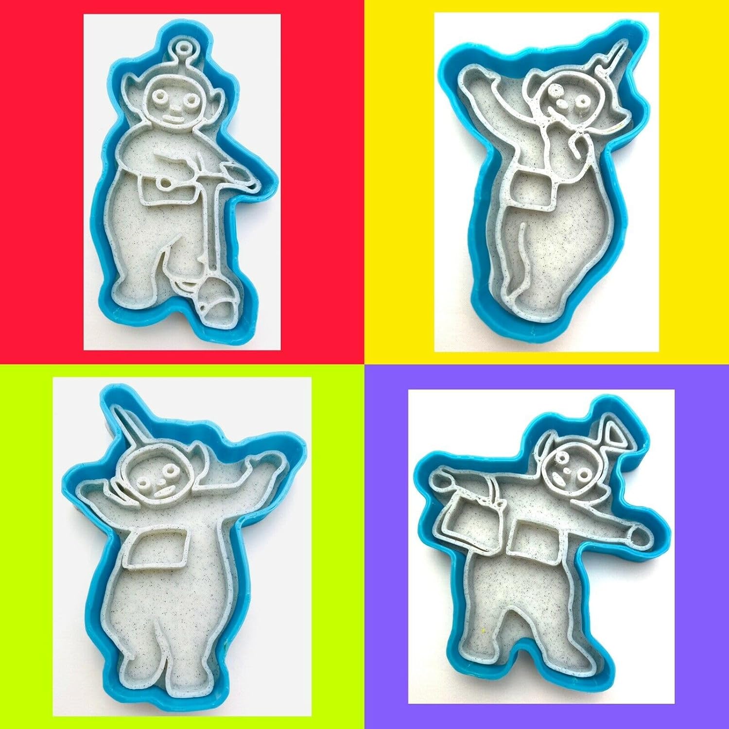 EverythingForCakes Set of 4 Teletubbies Cookie Cutters : Amazon.co.uk ...