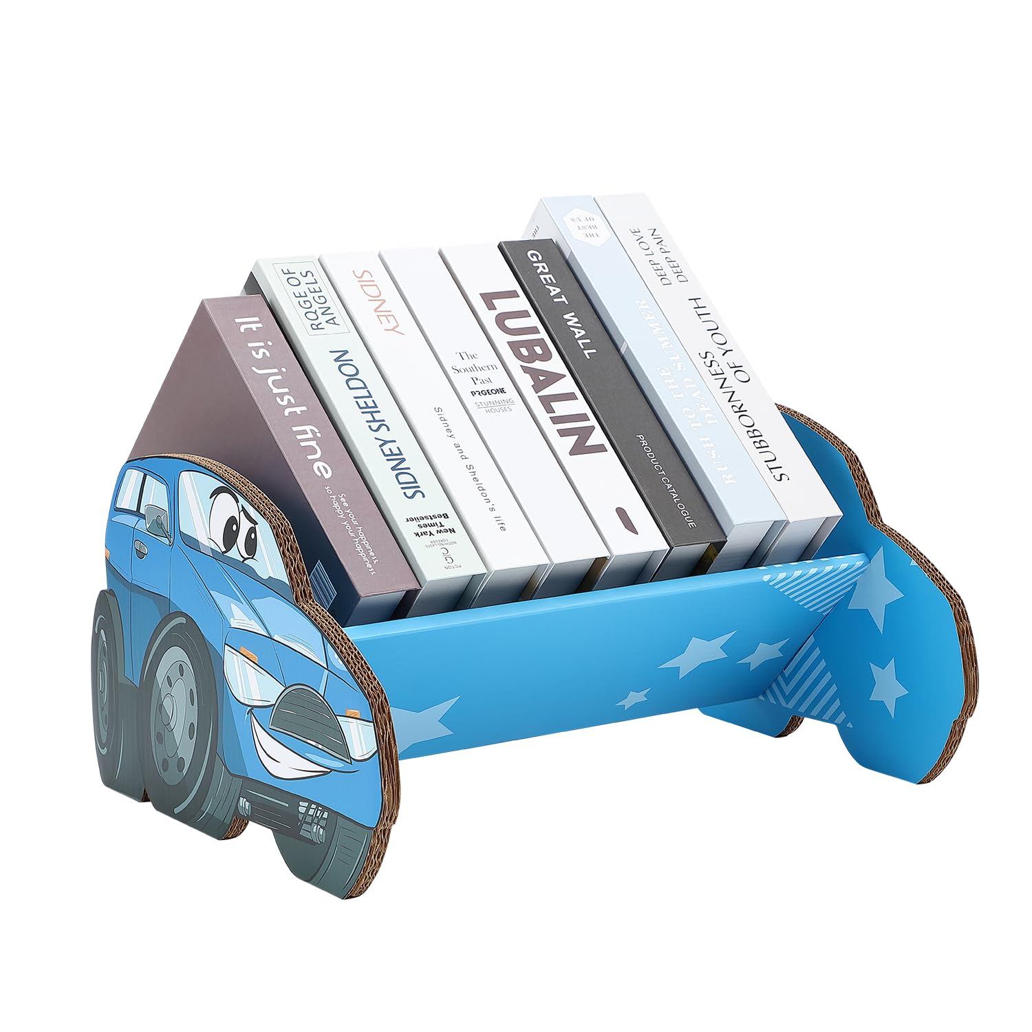 Tilted Bookcase, V-Shaped Desktop Decorative Storage Organizer, Car ...