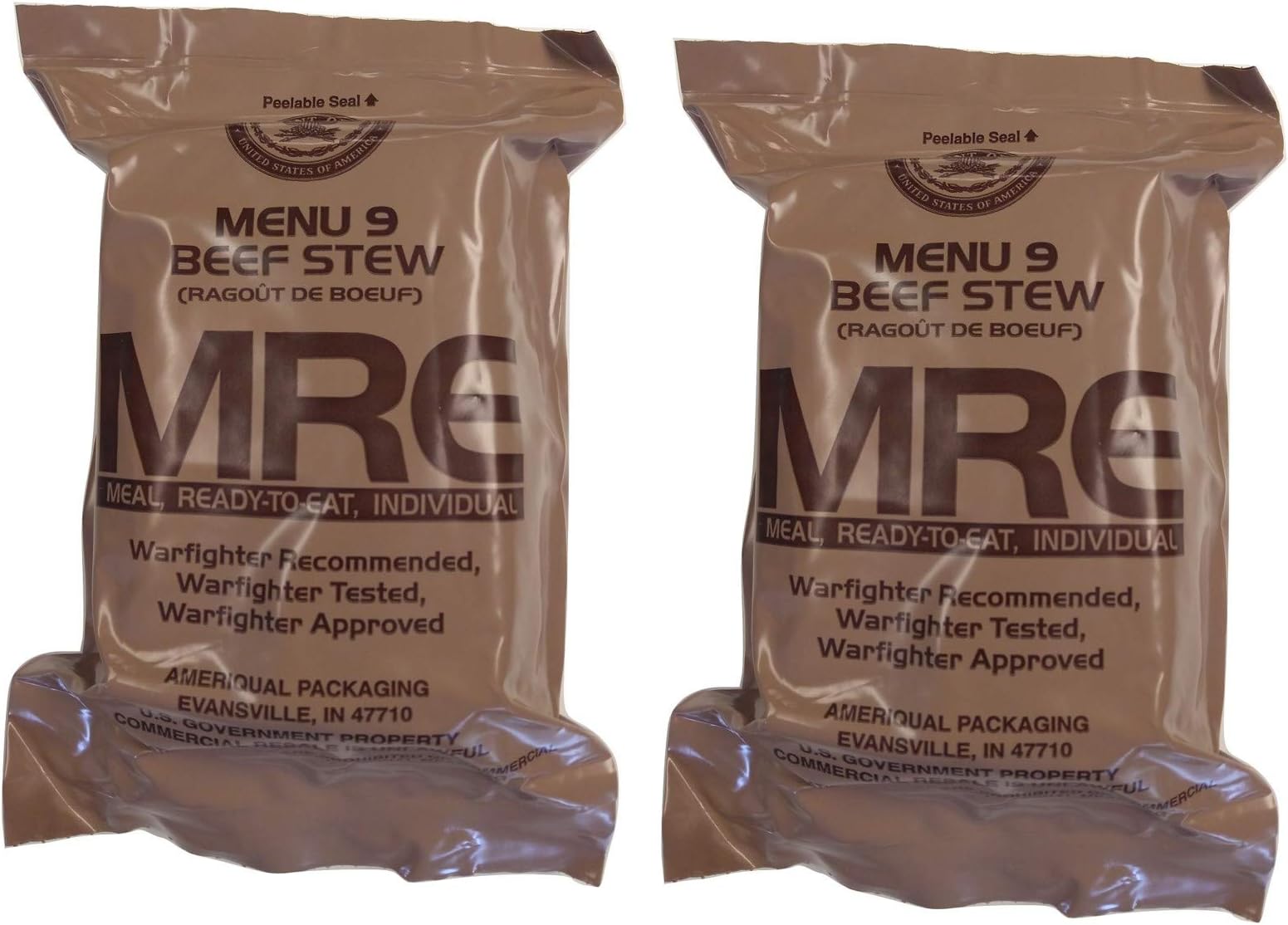 Amazon.com: Genuine Military MRE Meal with Inspection Date 2022 or ...