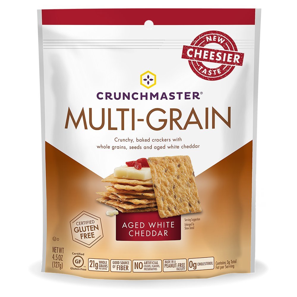 Amazon.com: Crunchmaster Multi-Grain Crackers, Aged White Cheddar, 4.5 oz.