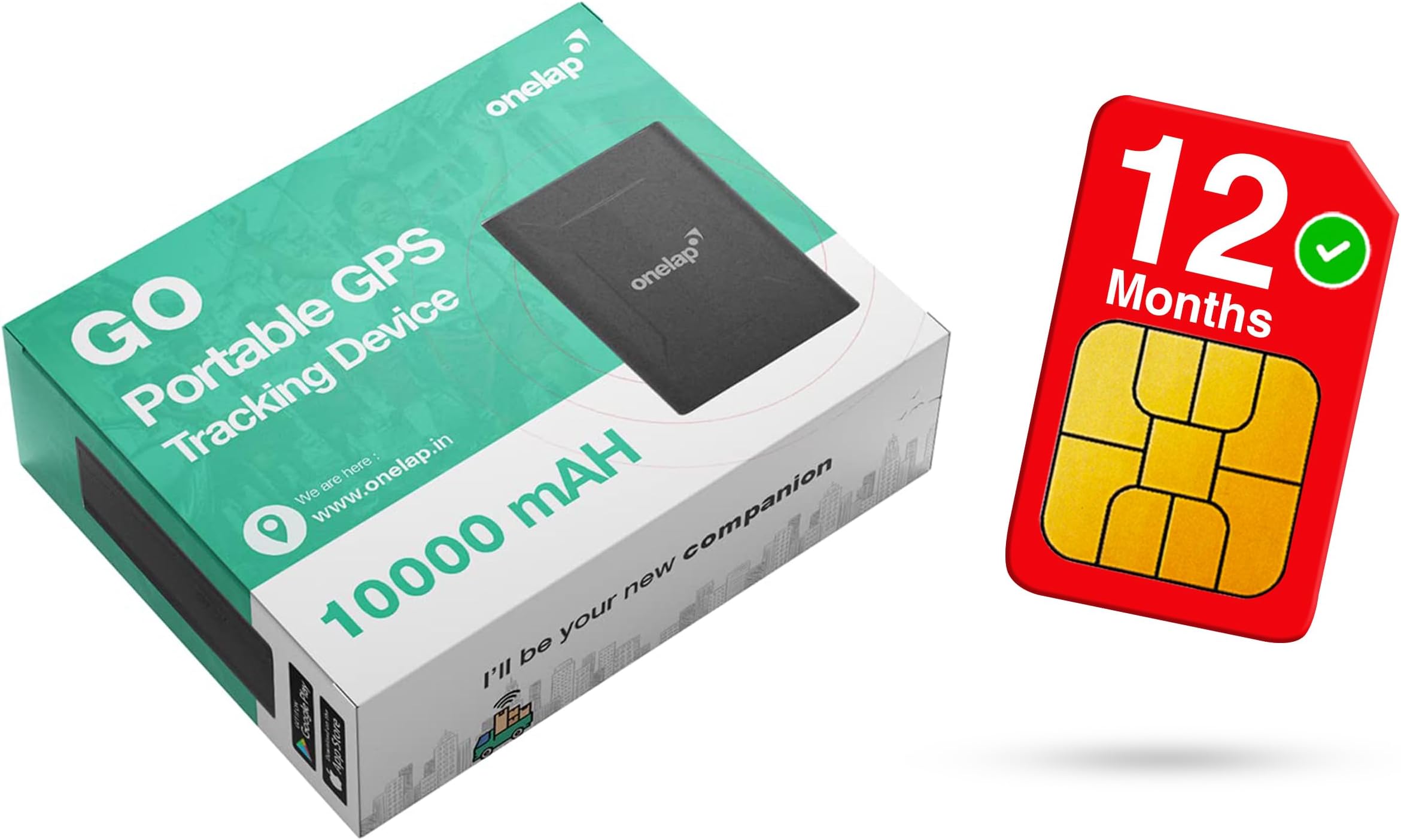 Onelap GO (with SIM Recharge) - Wireless GPS Tracker for Car, Kids ...