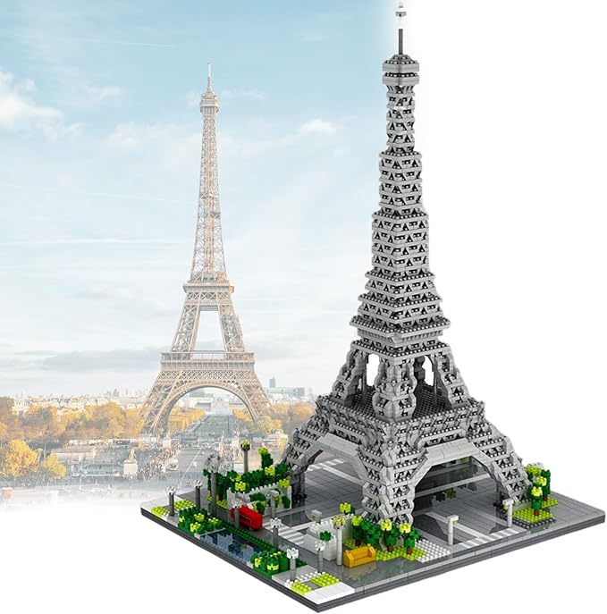 Amazon.com: MOCREAR Eiffel Tower Building Blocks Set,Architecture Eiffel Tower Micro Blocks Set ...