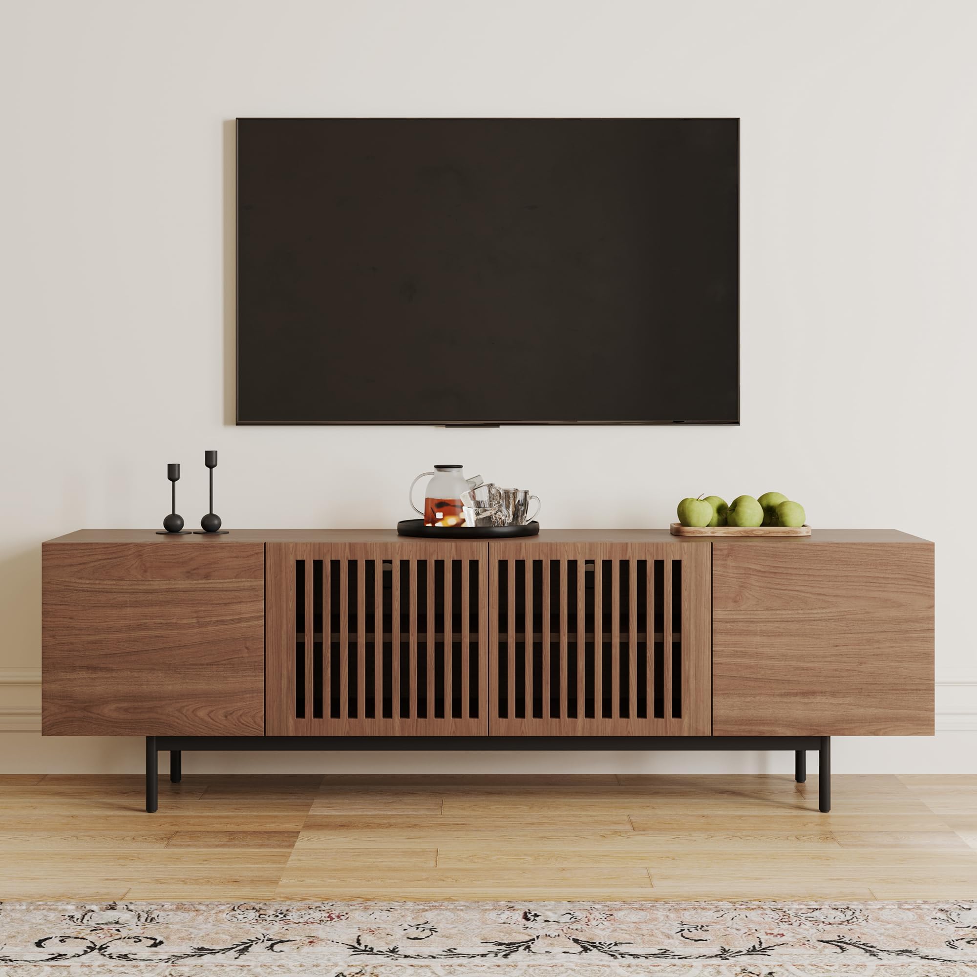Amazon.com: POVISON TV Stand for 65+ Inch TV, 70" Wood Media Console ...
