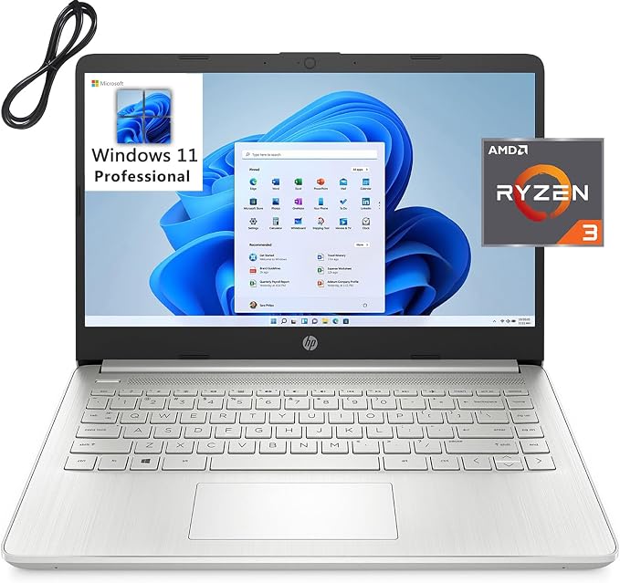 Amazon.com: HP 14 14" FHD Business Laptop Computer, AMD Ryzen 3 3250U ...