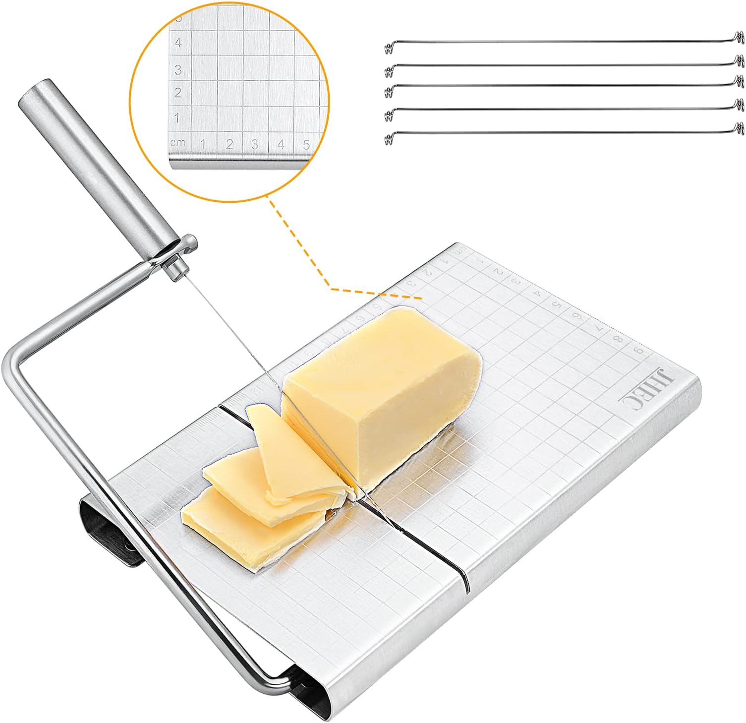 Amazon.com: Honbay 2PCS Stainless Steel Butter Cheese Wire Cutters ...