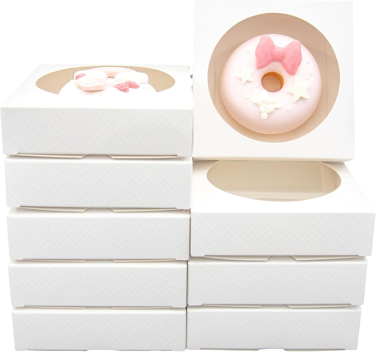 Amazon.com: Capkyke 50pcs Individual Cookie Boxes with Window 4.3x4.3x1 ...