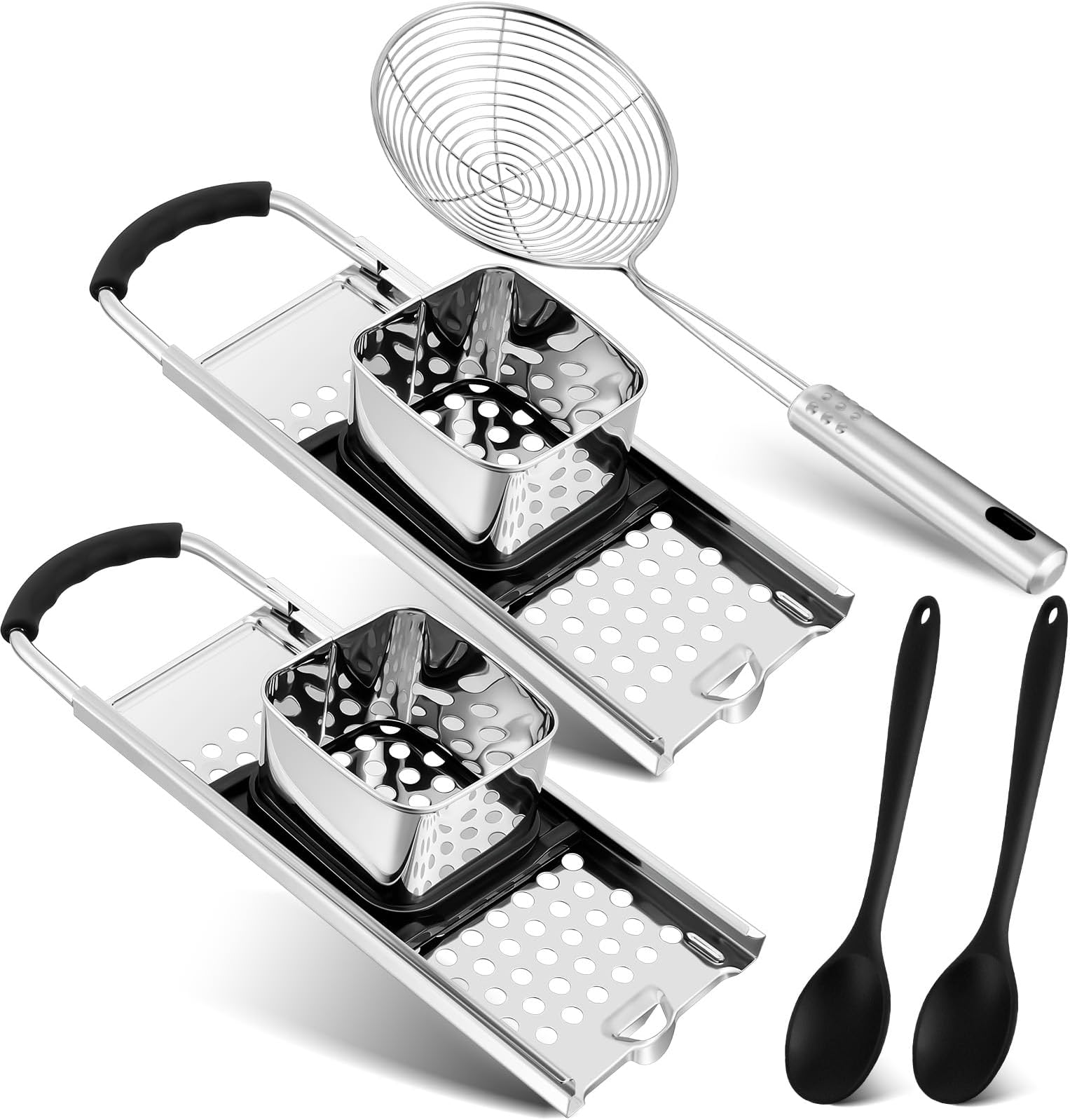 Amazon.com: Hicook Stainless Steel Spaetzle Maker Lid with Scraper ...