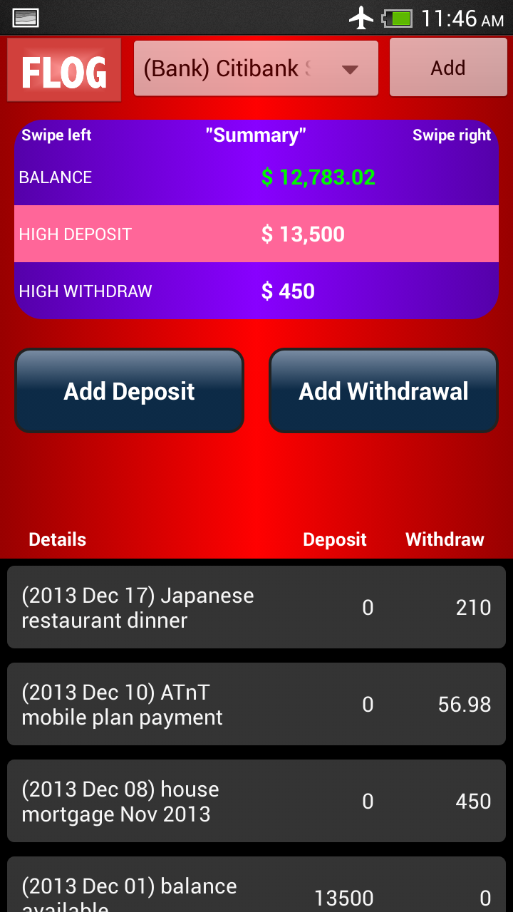 FLOG - Free Finance Log - App on Amazon Appstore