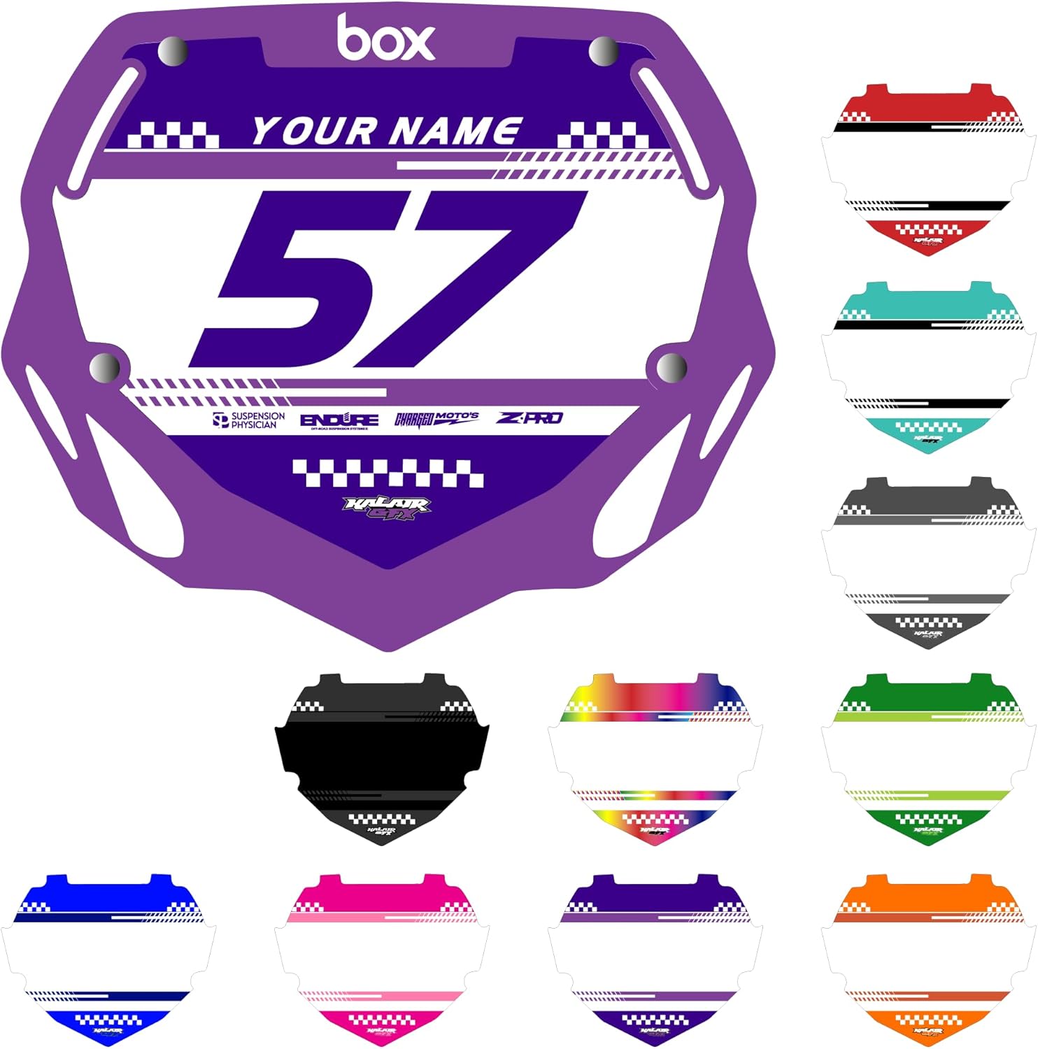 Amazon.com: Kalair GFX Custom BMX Box Two Number Plate Decals ...