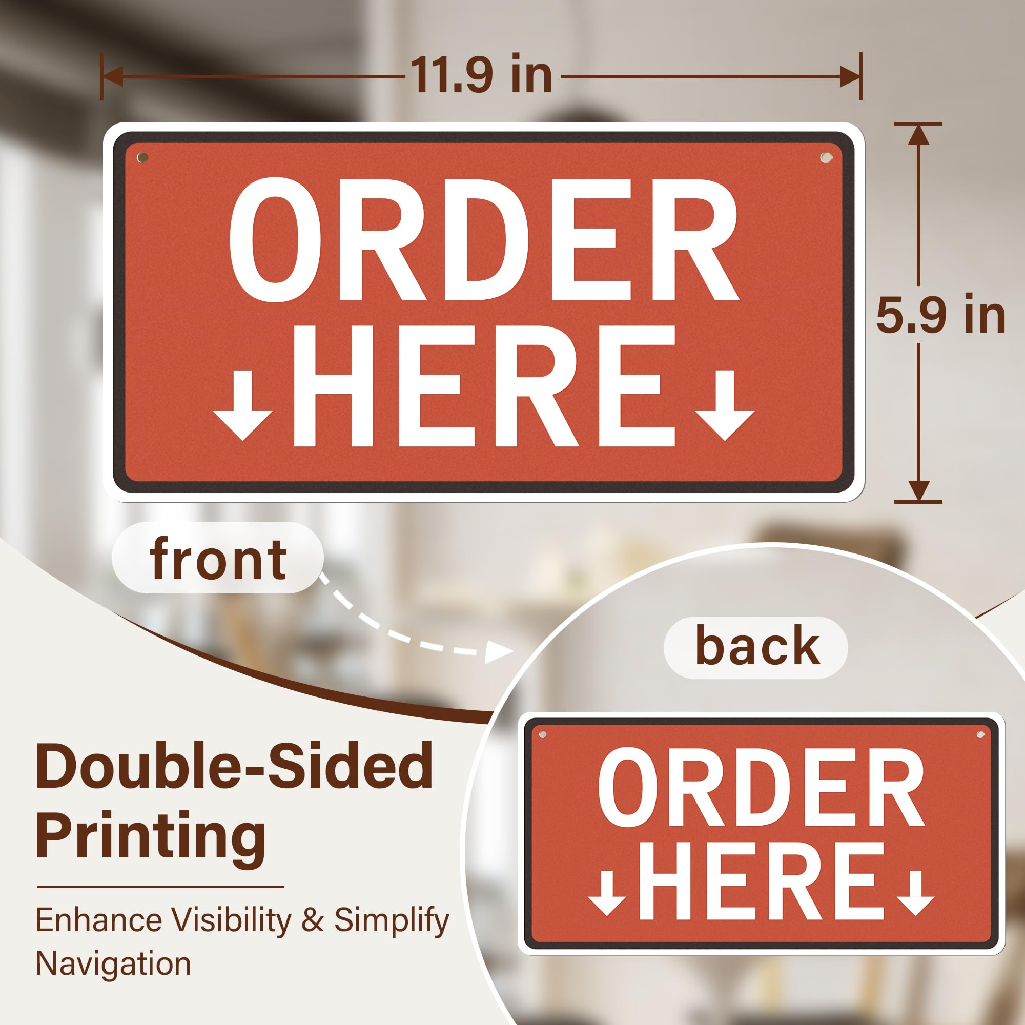 Snapklik.com : Order Here Sign, 2 Pk Hanging Order Here Pick Up Here ...
