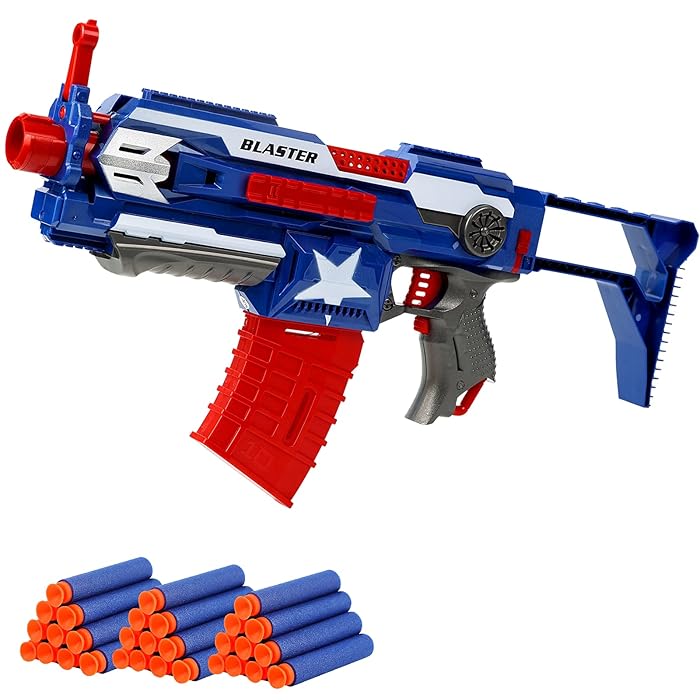 Buy SUWOZYAN Electric Motorized Toy Foam Blaster Shooting Gun 30pcs ...