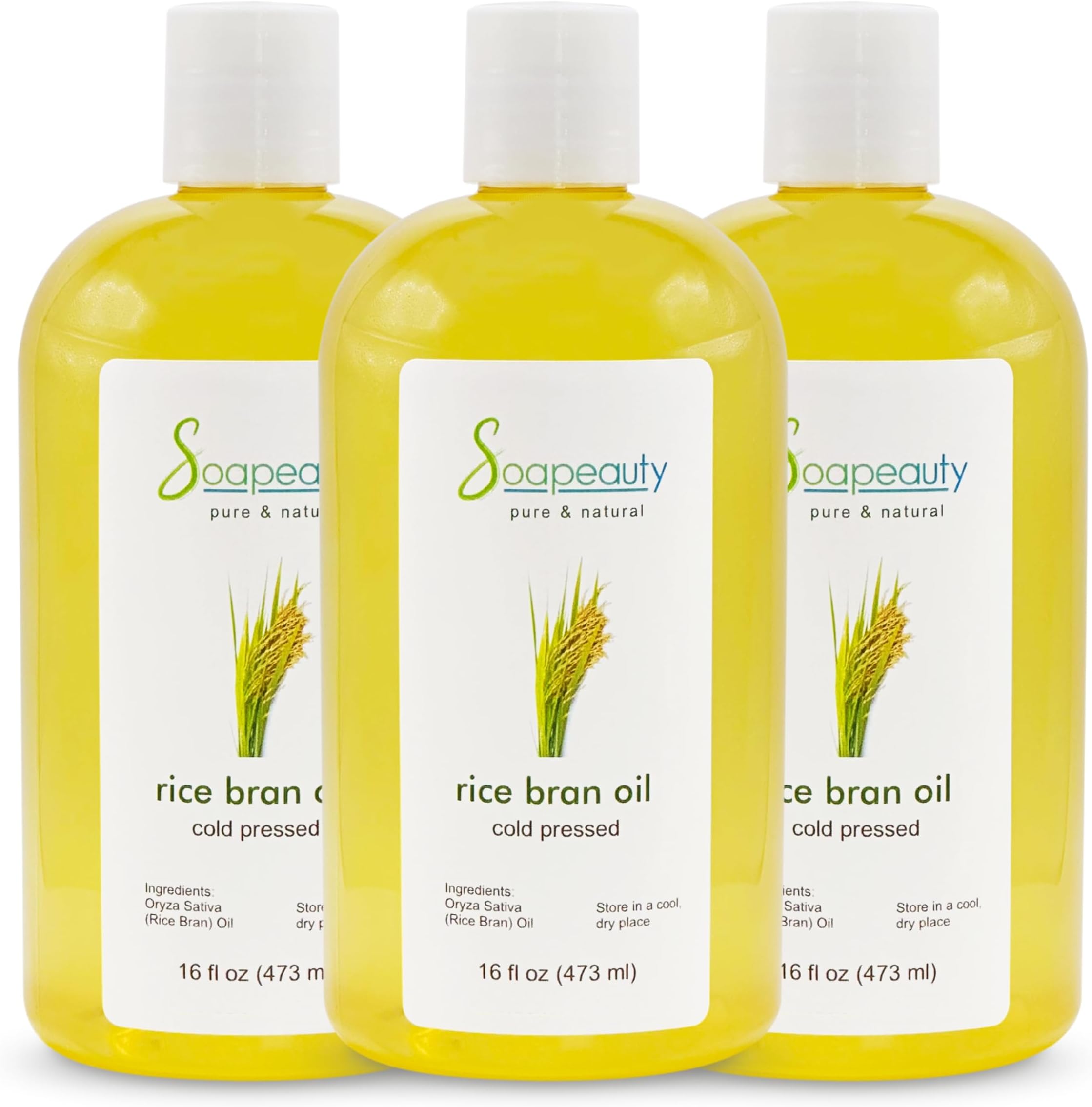 Amazon.com : RICE BRAN OIL Cold Pressed Unrefined | 100% Natural ...