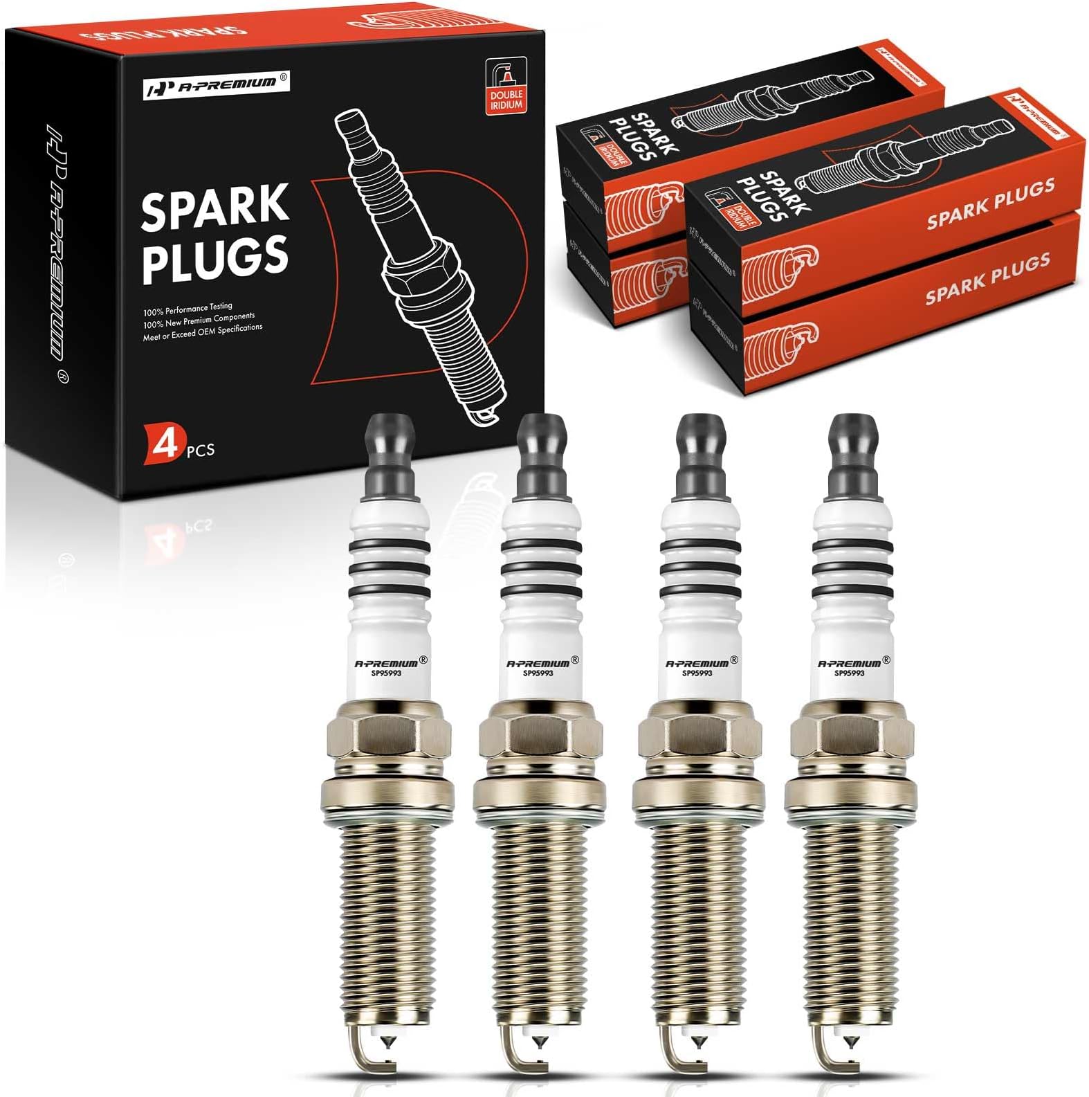 A-Premium Double Iridium Spark Plugs Compatible with Toyota Corolla ...