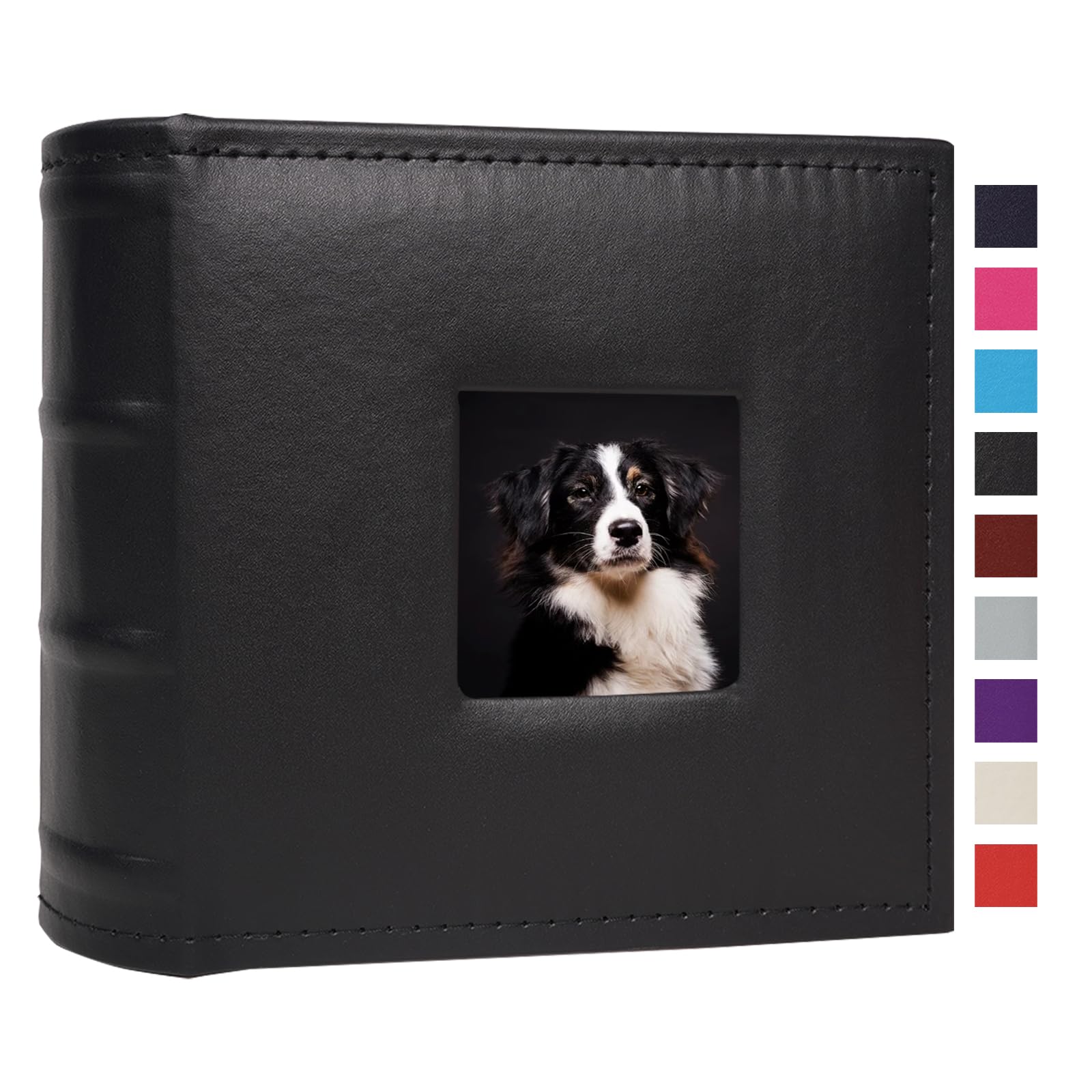 Amazon.com: Cherrich Small Photo Album 4x6 100 Pockets with Writing Space Leather Cover Picture ...